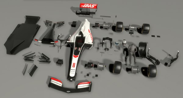 Haas f1 team formula 1 model - TurboSquid 1525381