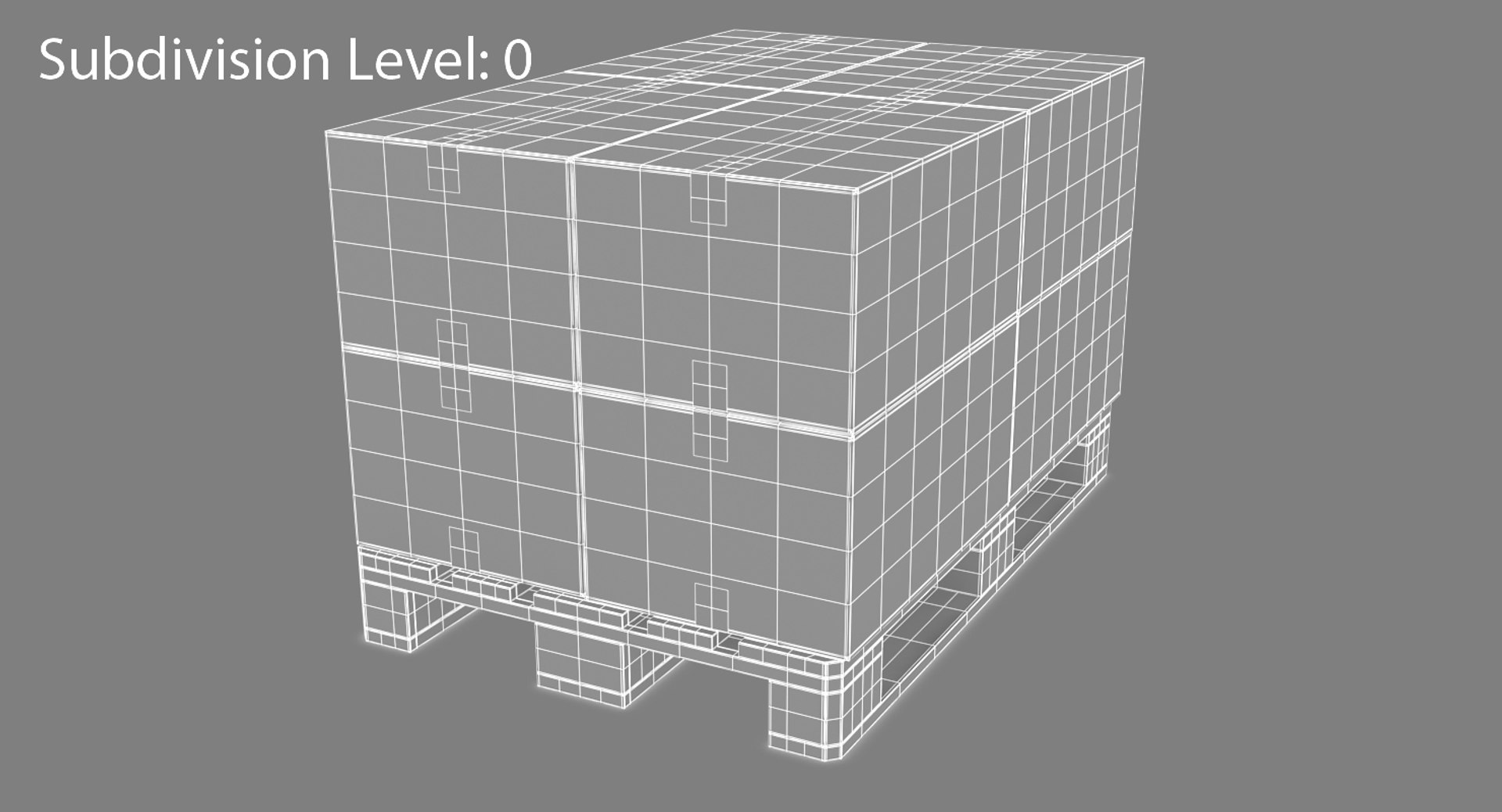 Euro Pallet Loaded 3d Model