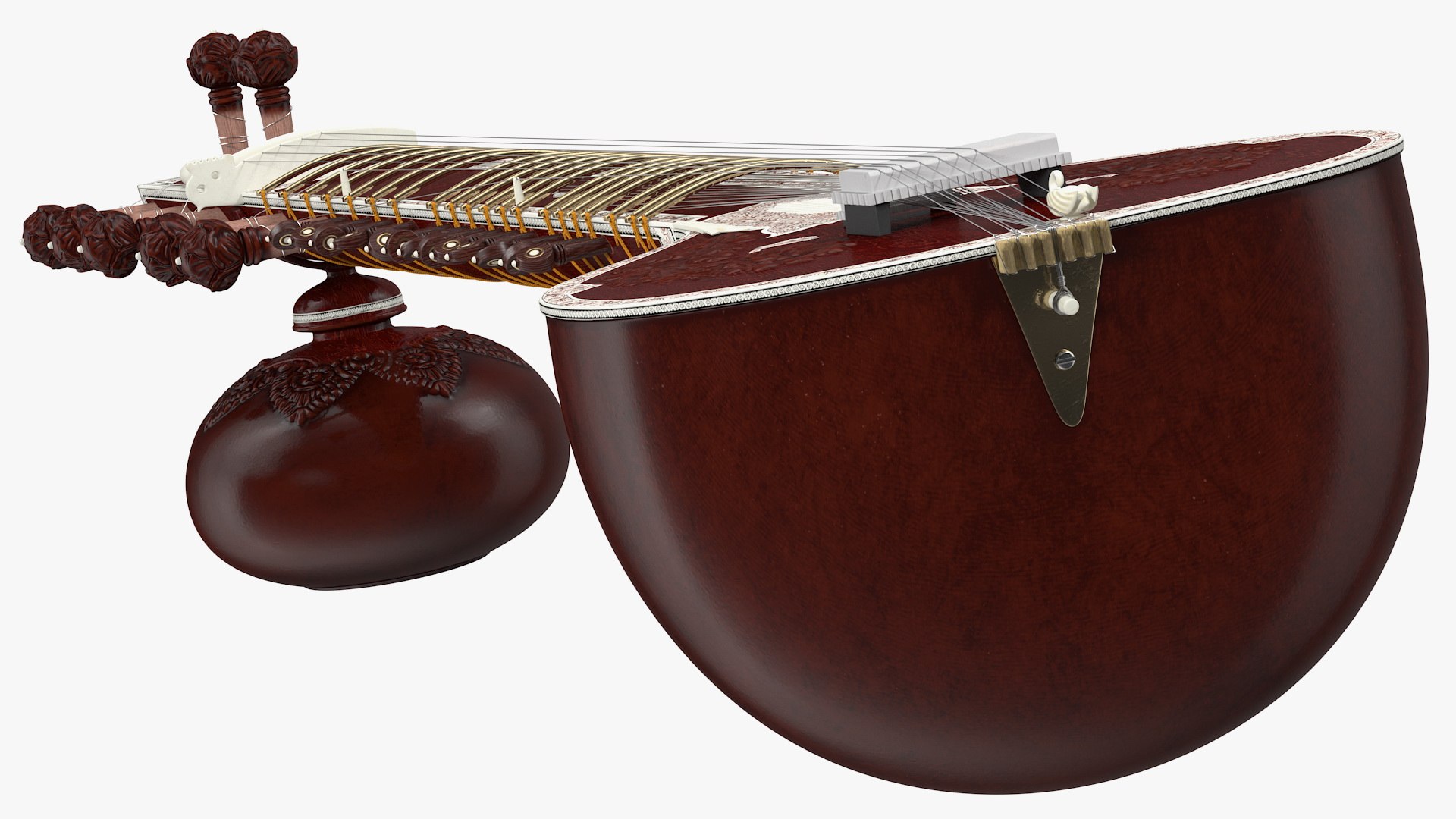 Sitar indian classical musical instrument 3D model - TurboSquid 1640737