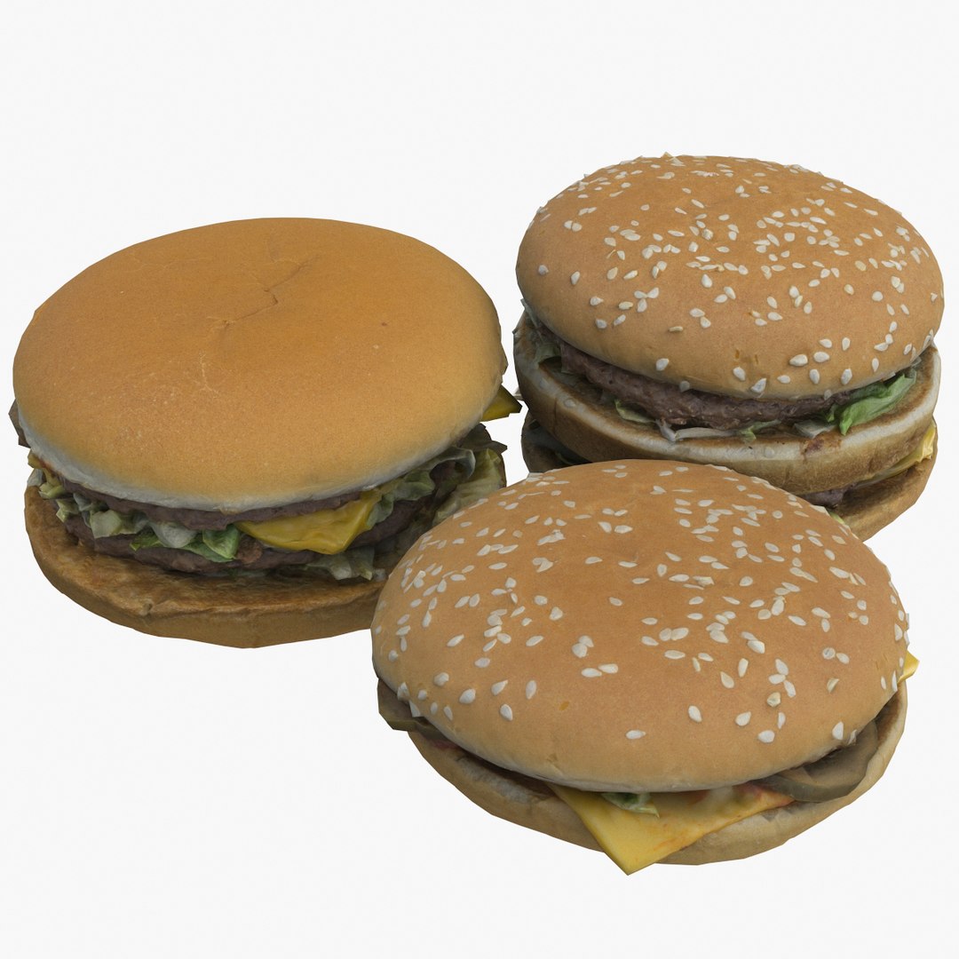 Realistic Hamburgers 3D Model - TurboSquid 1250251