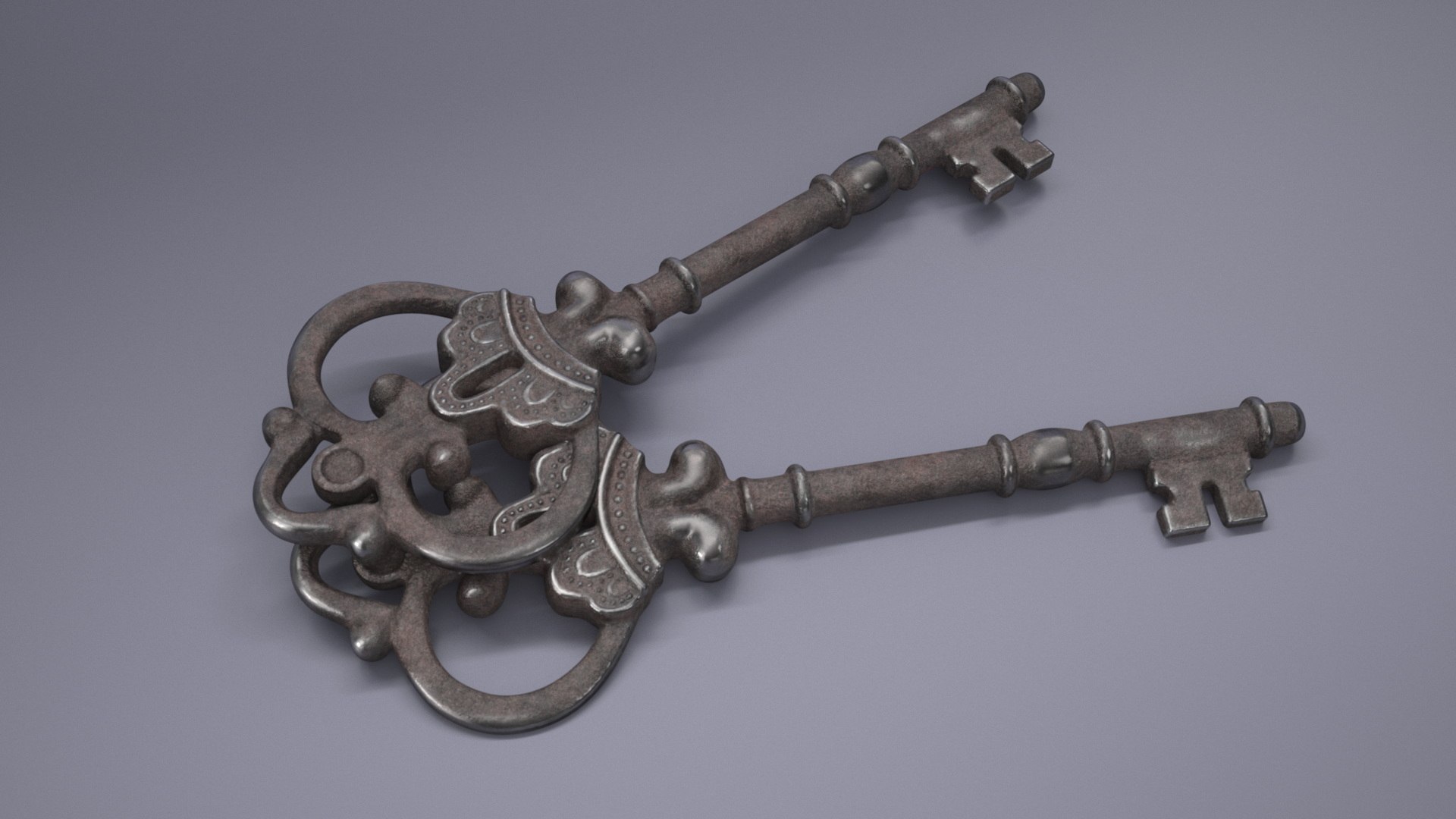 Decorative Skeleton Key Steel 3D - TurboSquid 2246249