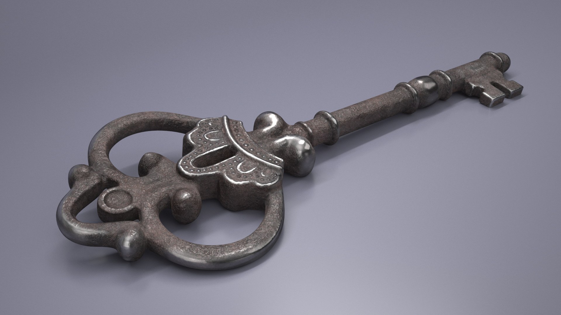 Decorative Skeleton Key Steel 3D - TurboSquid 2246249