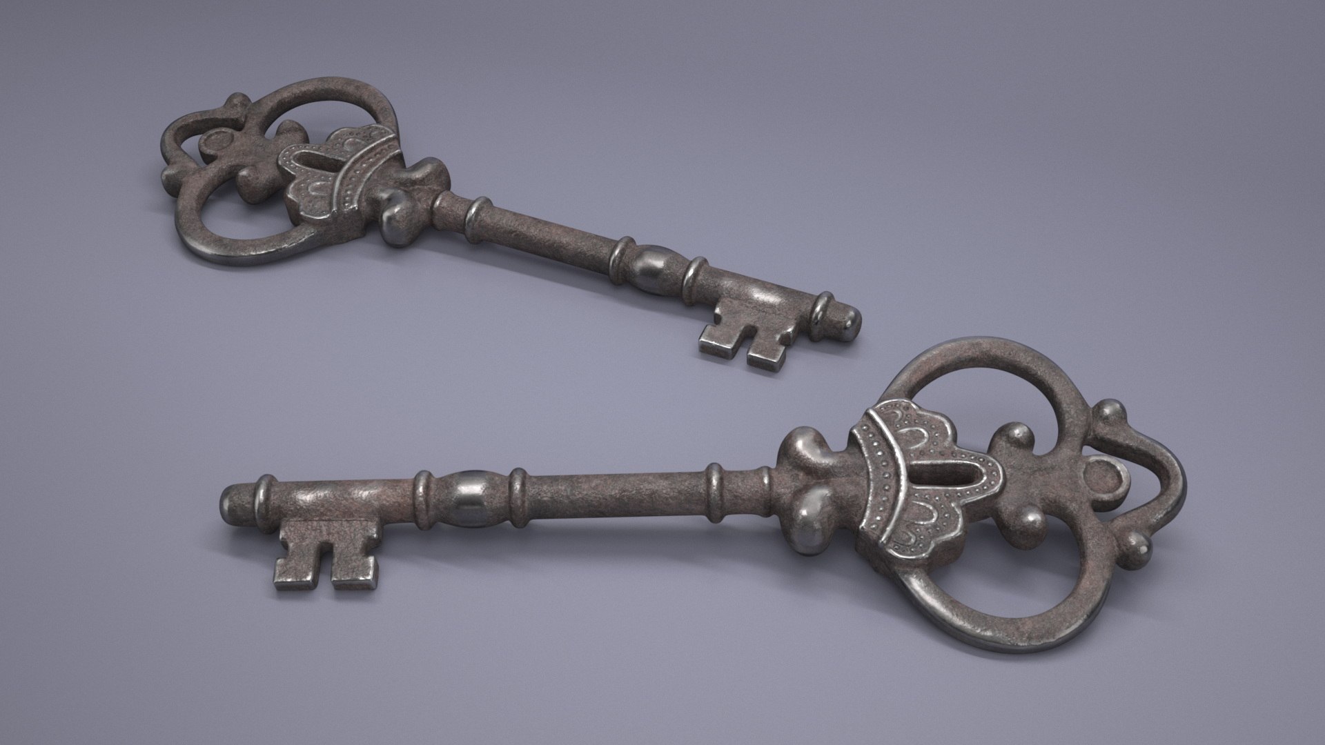 Decorative Skeleton Key Steel 3D - TurboSquid 2246249