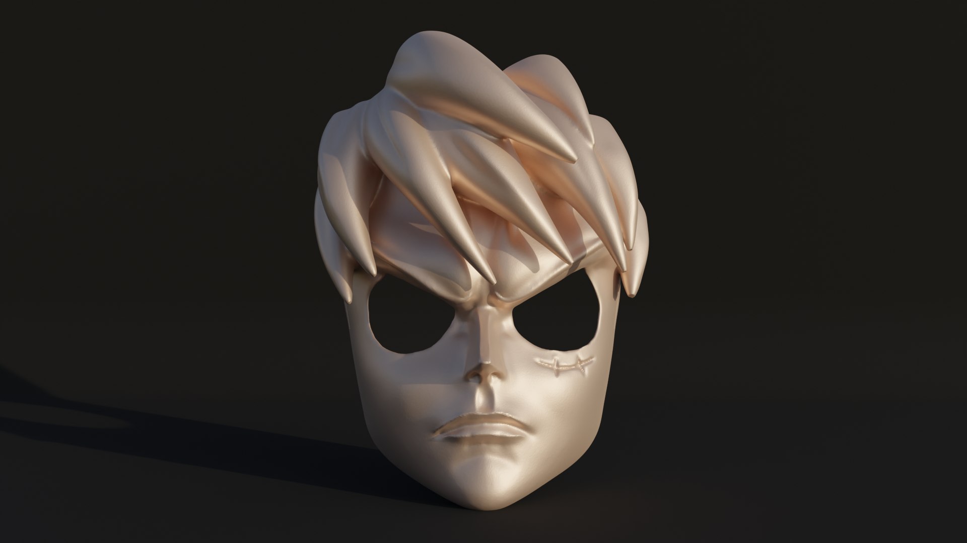 3D Popular Anime Cosplay Face Mask 3D print model model - TurboSquid ...