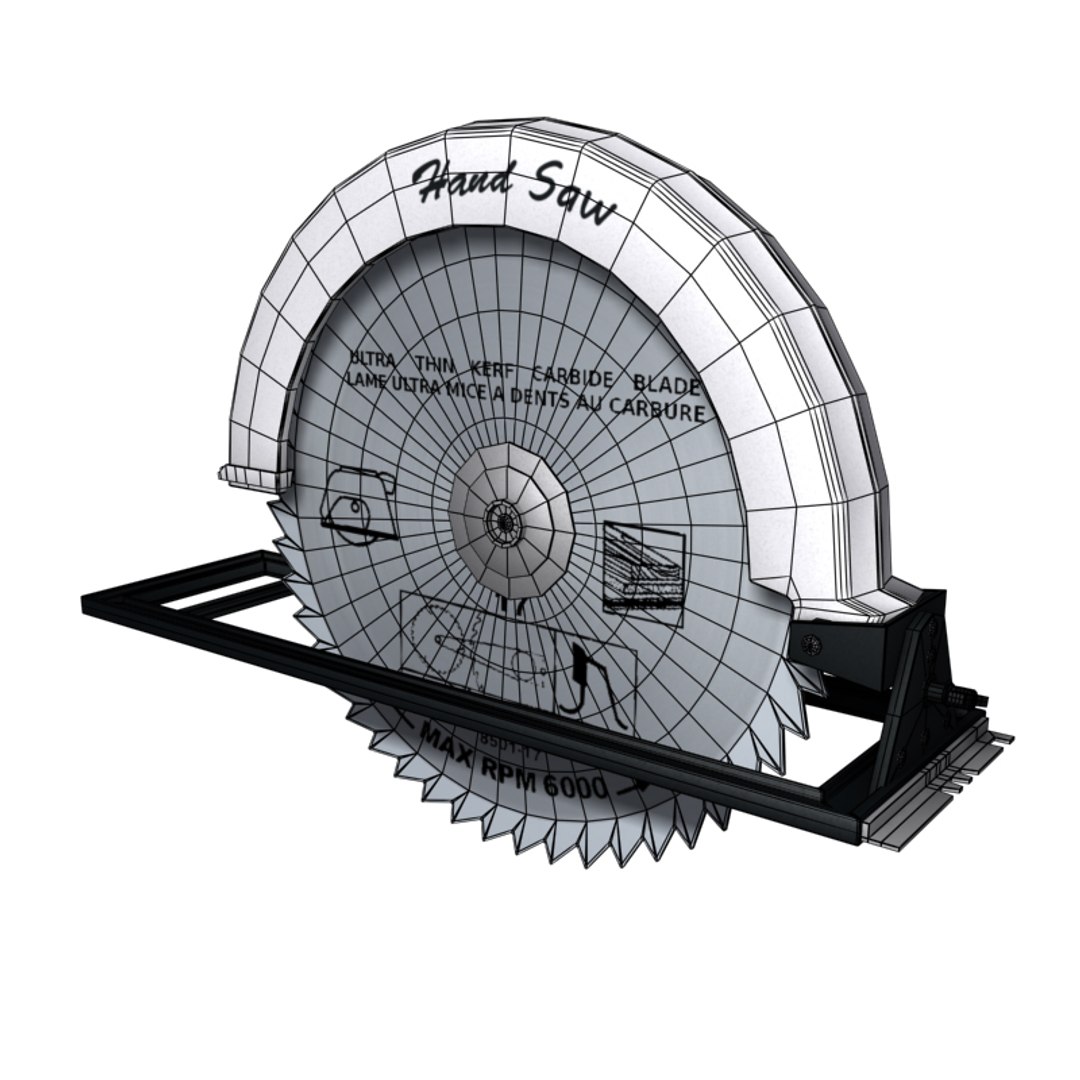 3d Electric Hand Saw Model