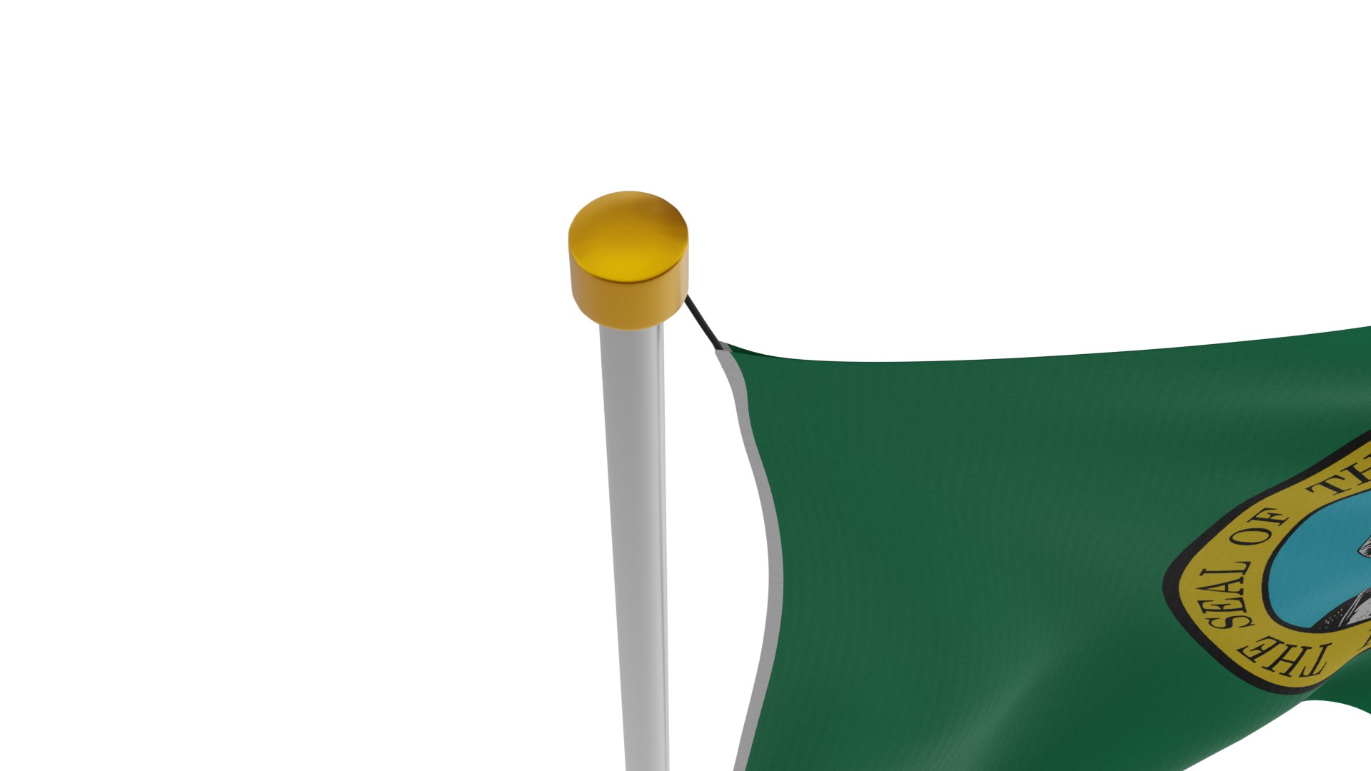 3D Pole Flag Washington - TurboSquid 2284532