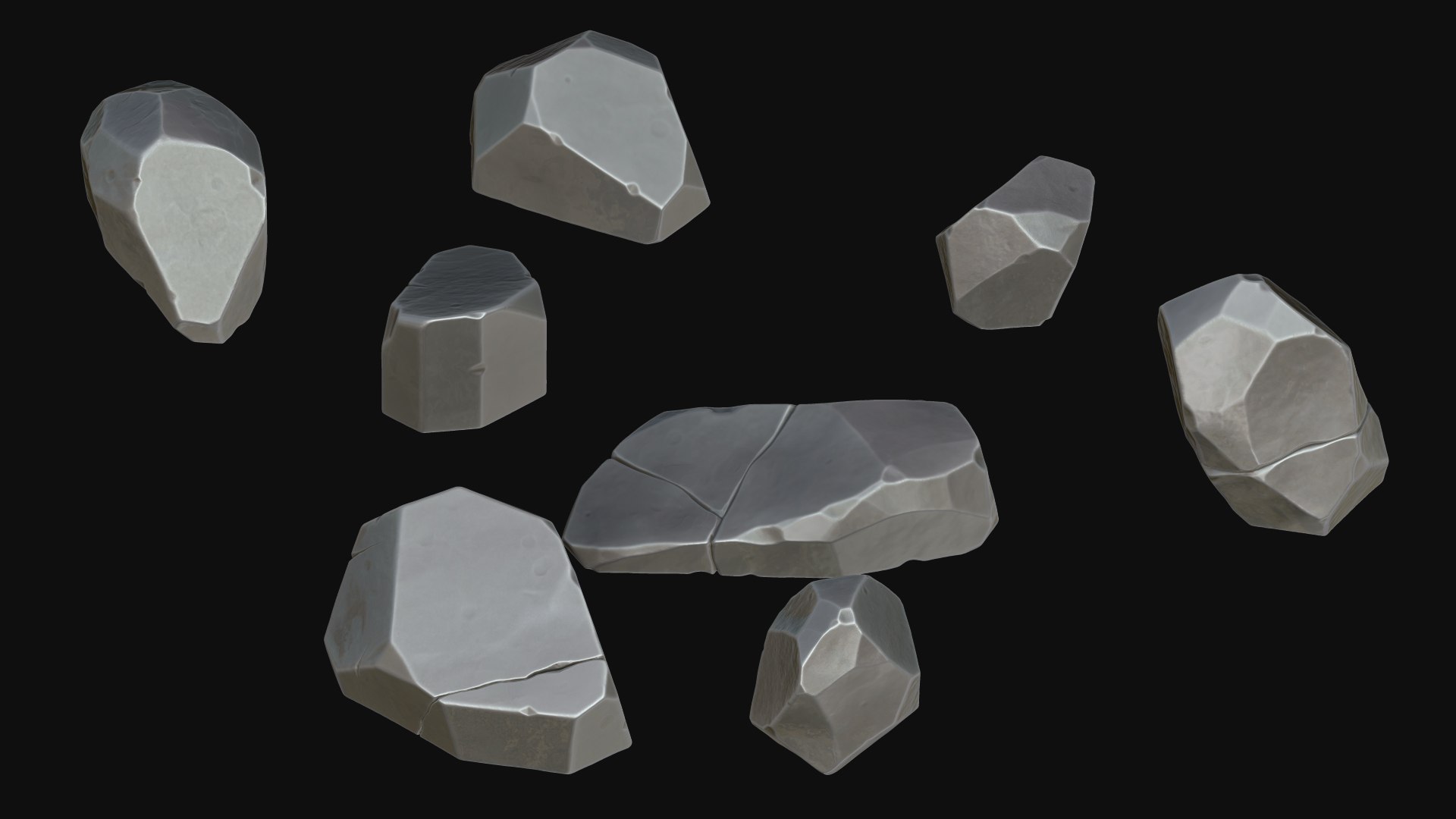 3D Stylized Rock - TurboSquid 1803020