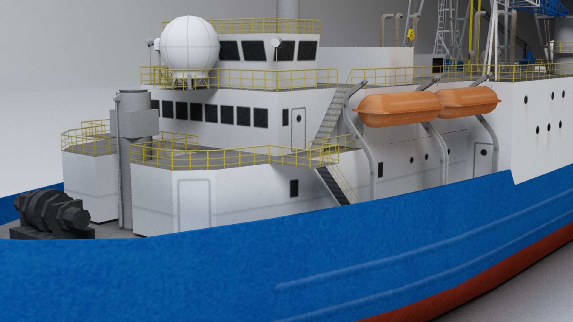 3d Drill Ship Model