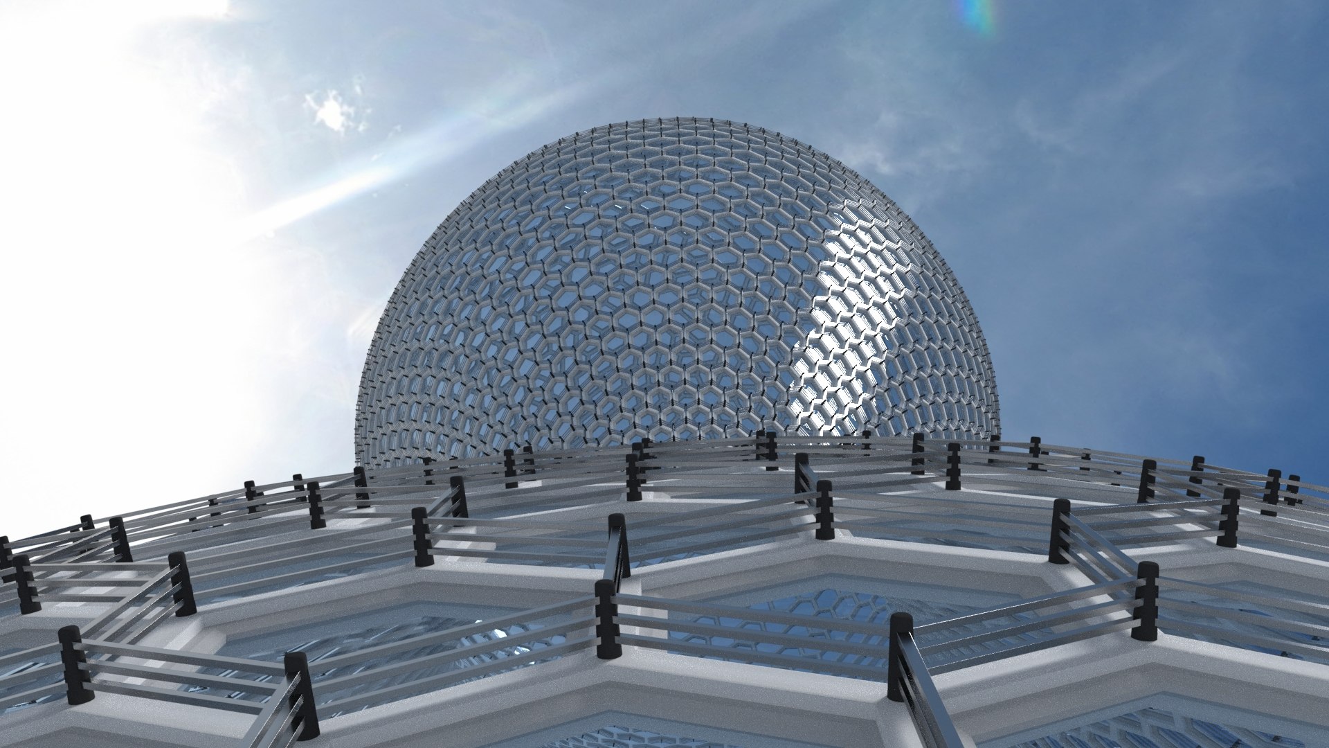 3D Model Hexagon Skyscraper Buildings - TurboSquid 1152090