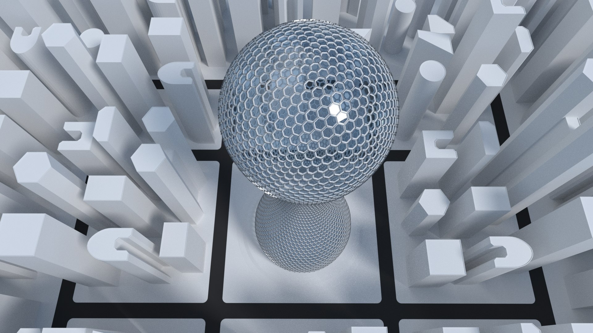 3D Model Hexagon Skyscraper Buildings - TurboSquid 1152090