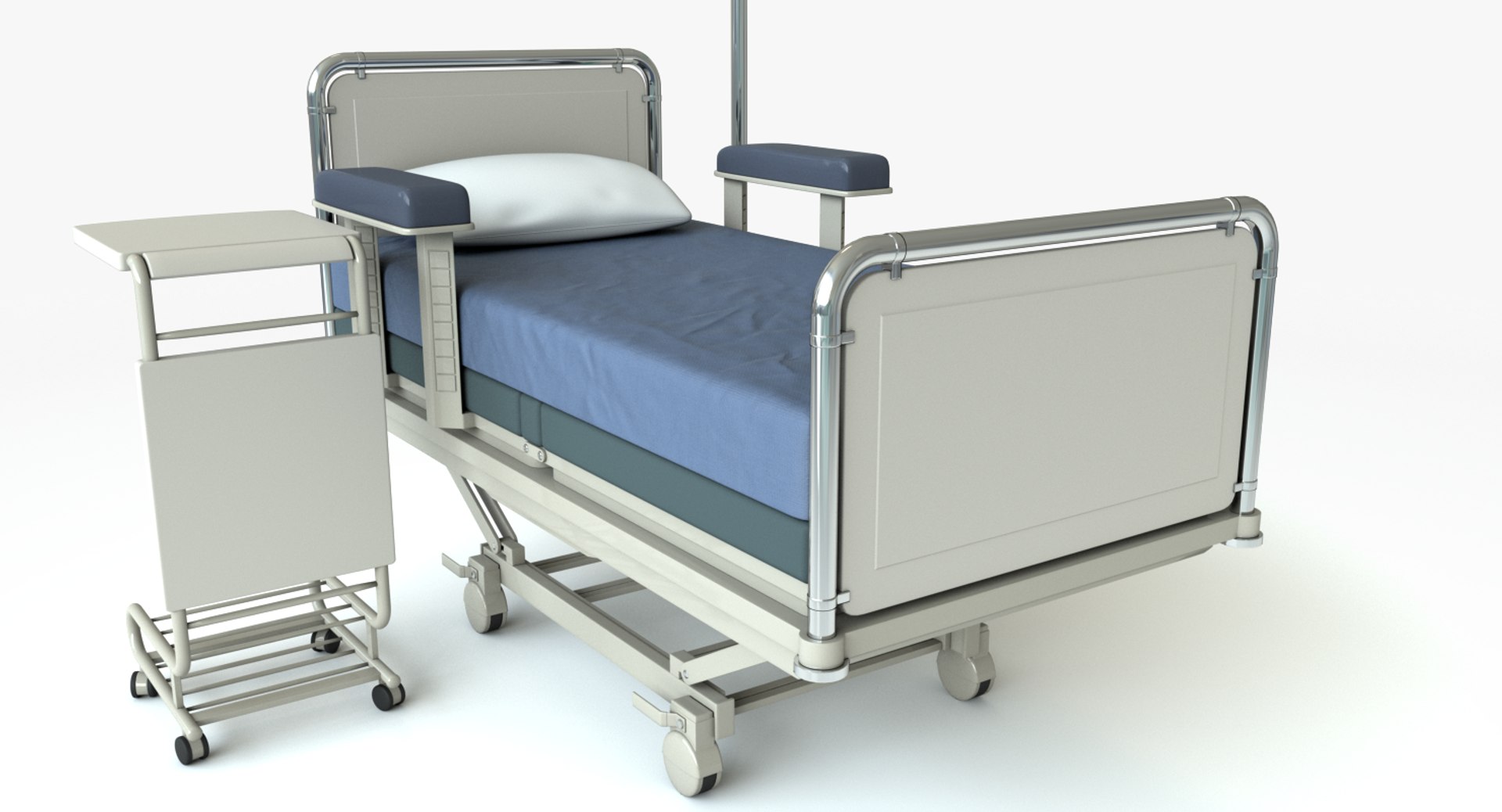 3D Hospital Patient Bed Set Model - TurboSquid 1393042