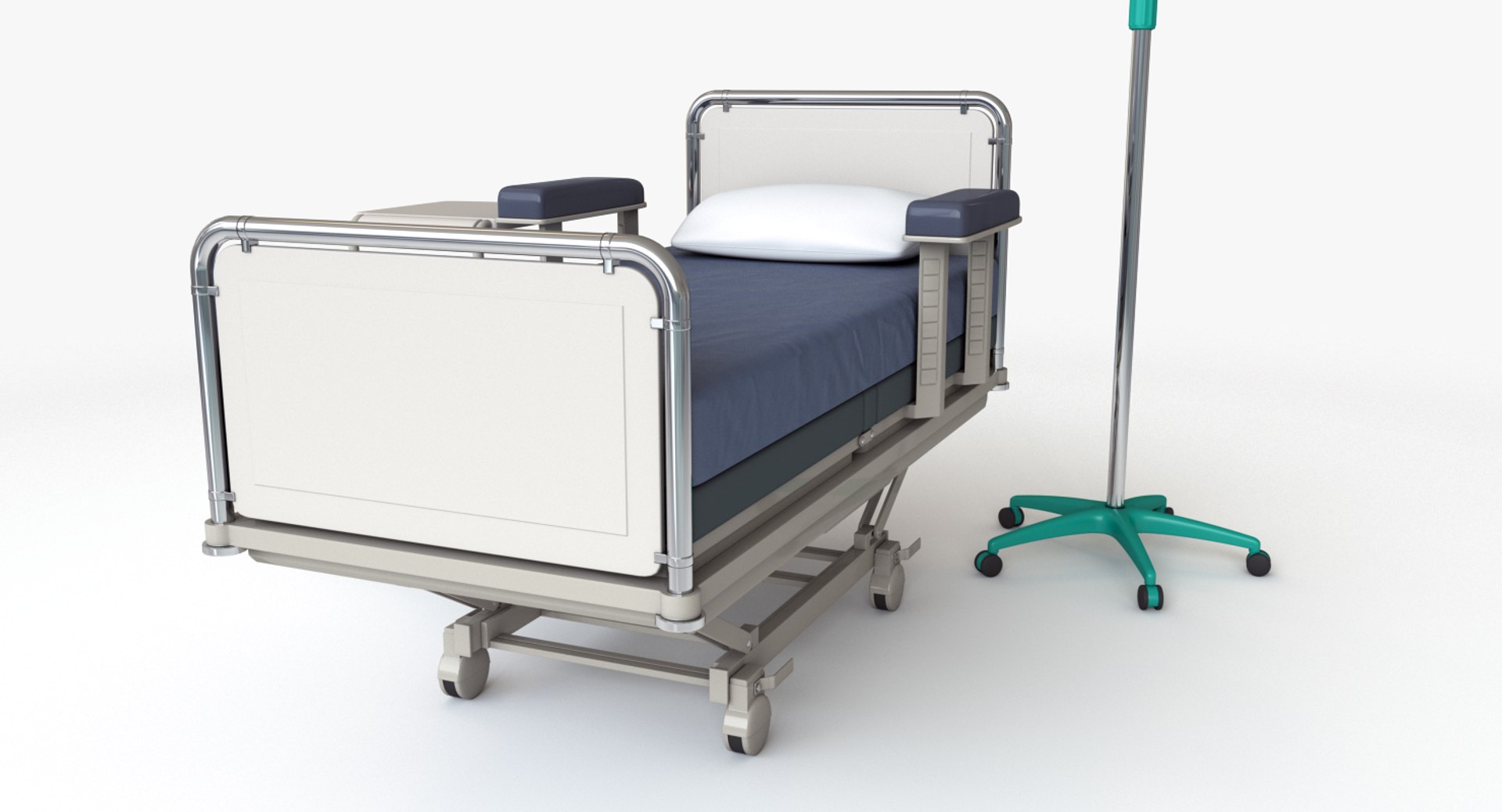 3D Hospital Patient Bed Set Model - TurboSquid 1393042
