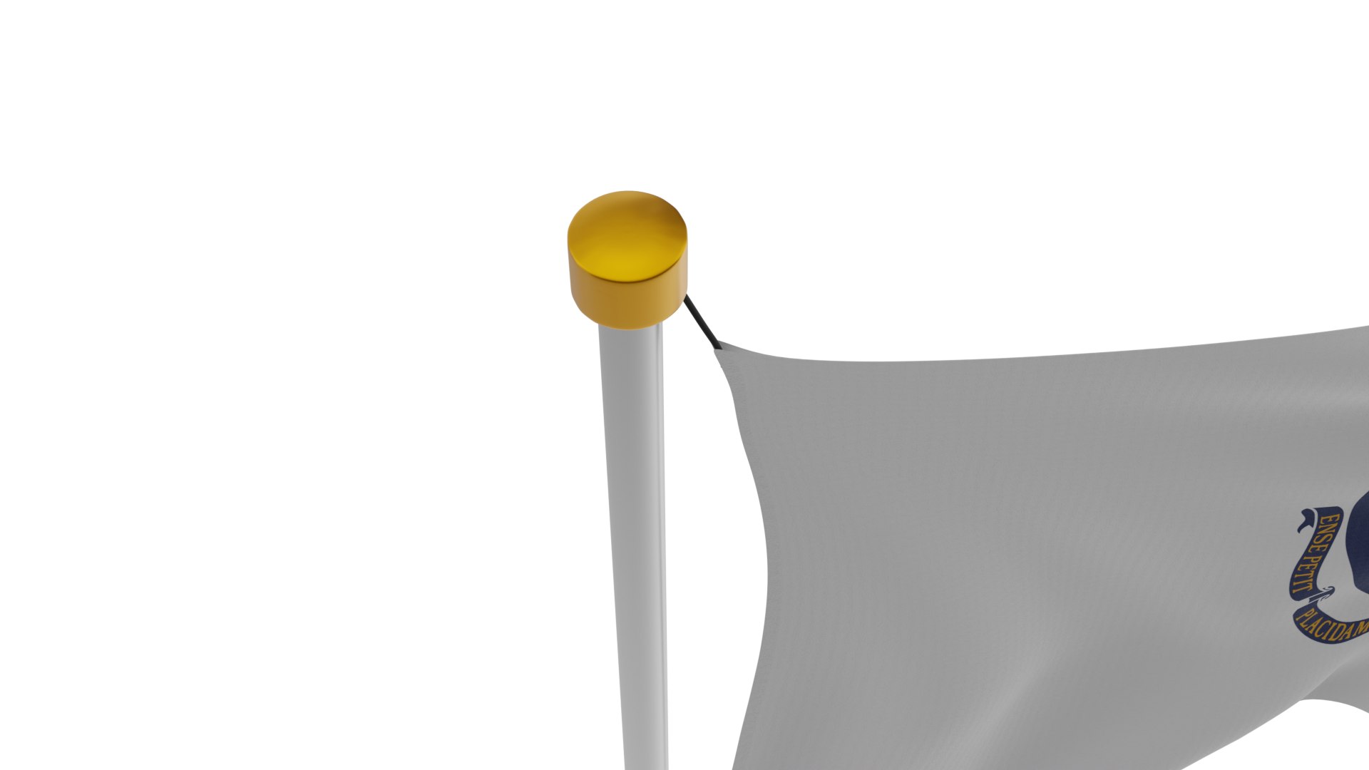 Pole Flag Massachusetts 3D Model - TurboSquid 2280102