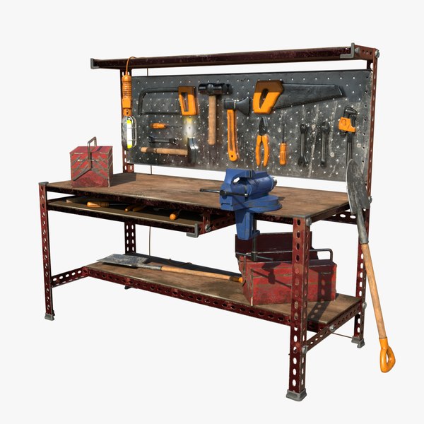 modelo 3d Workbench with tools - TurboSquid 2055056