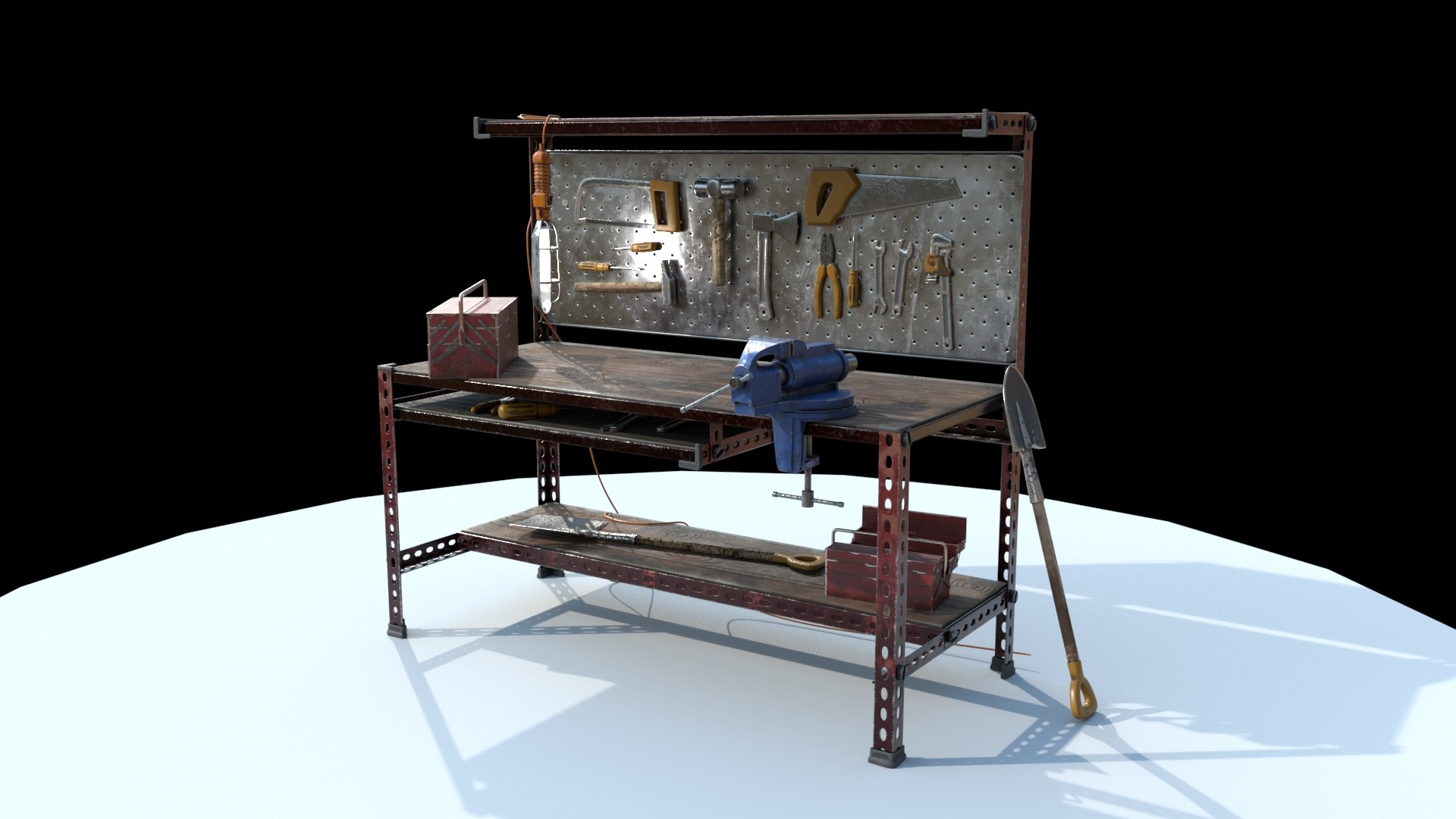 3D Workbench With Tools - TurboSquid 2055056