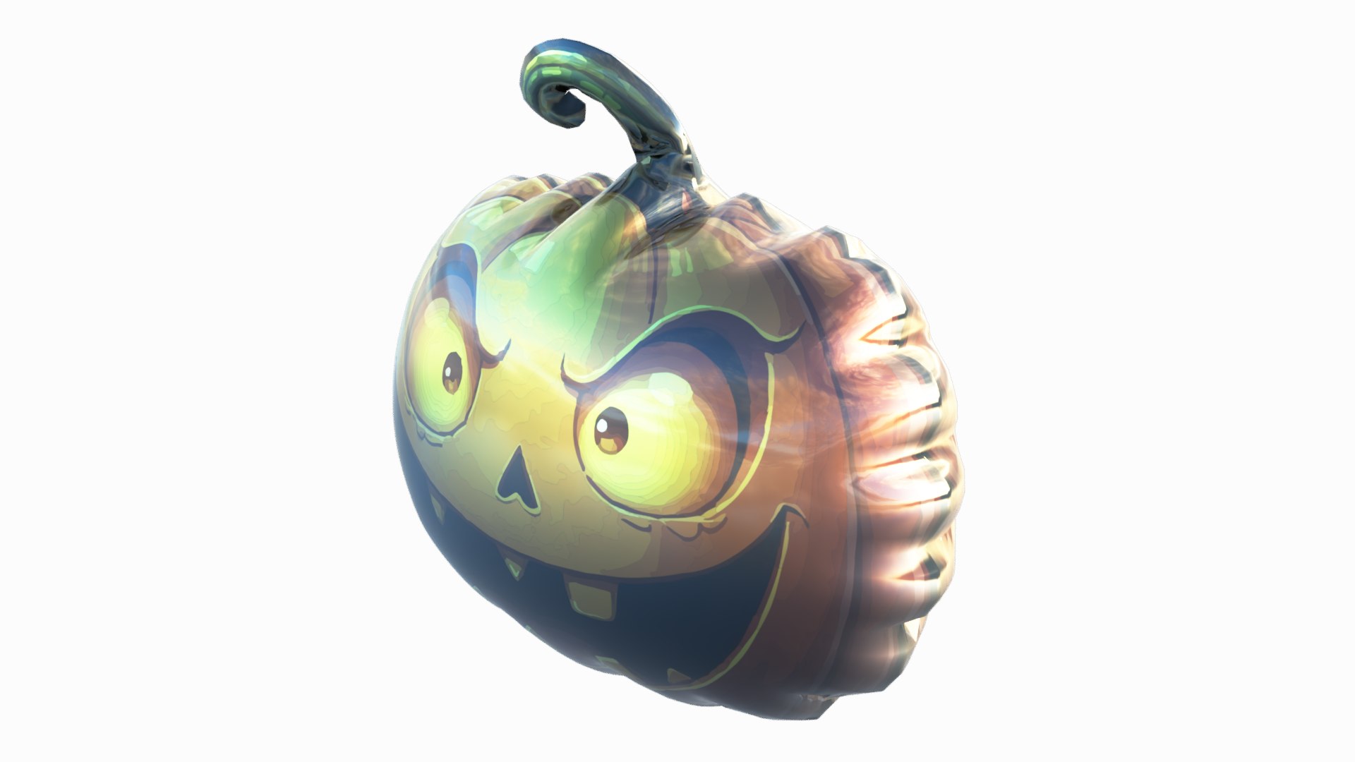 3D Model Scary Pumpkin Foil Helium Balloon 02 - TurboSquid 2479047