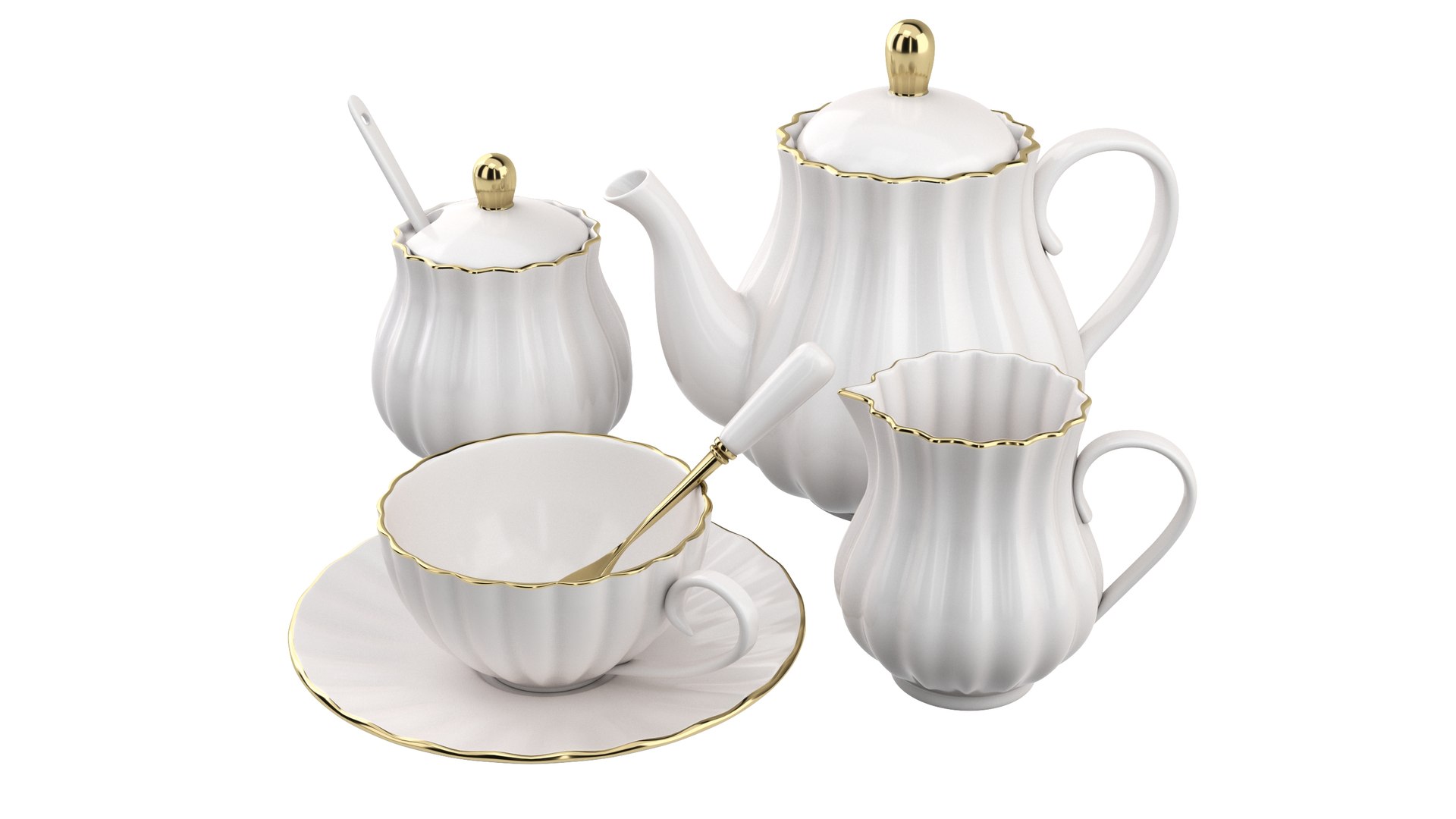 Tea Set model - TurboSquid 2067975
