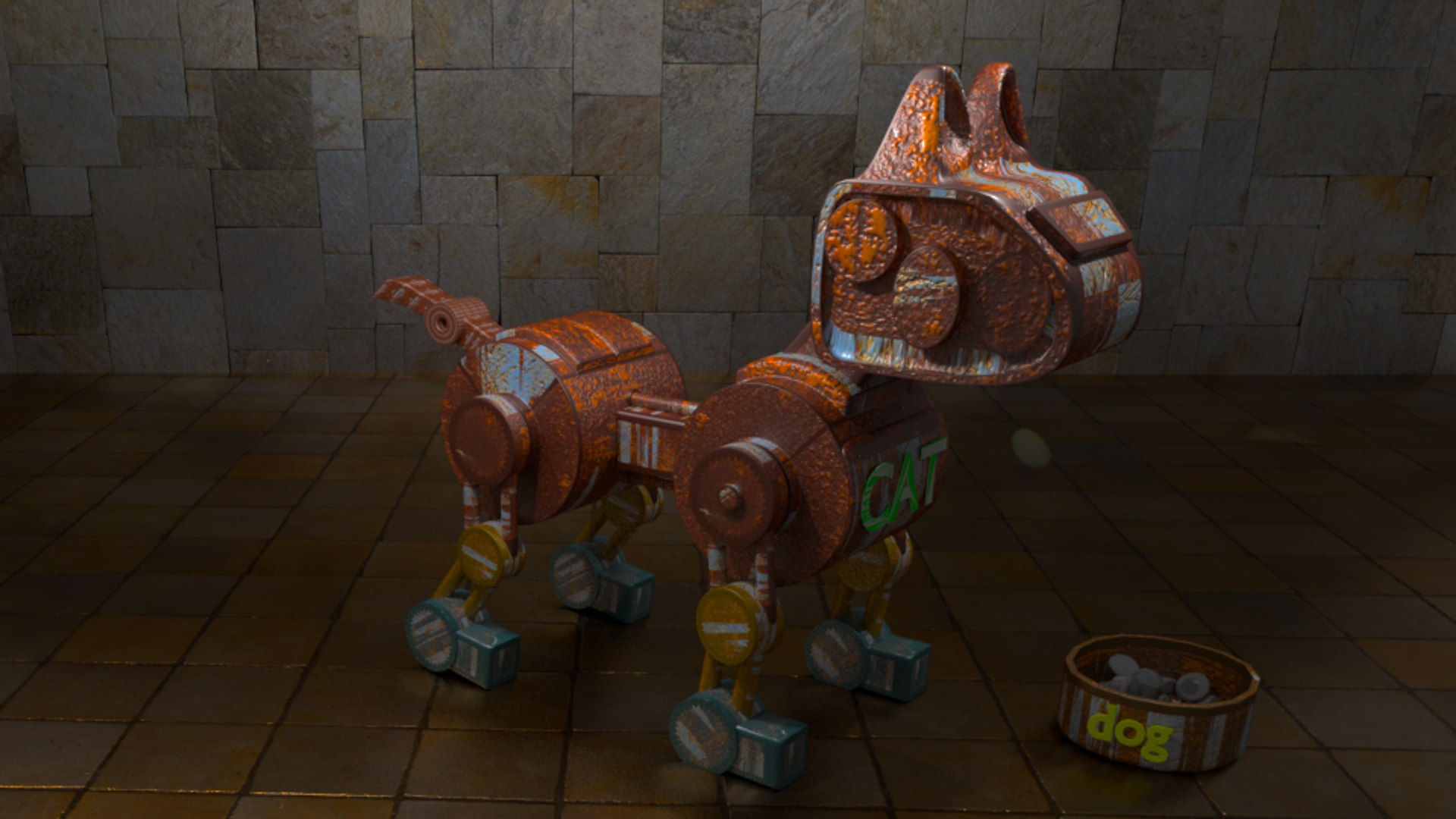 Robot Cat 3D Model - TurboSquid 1614345