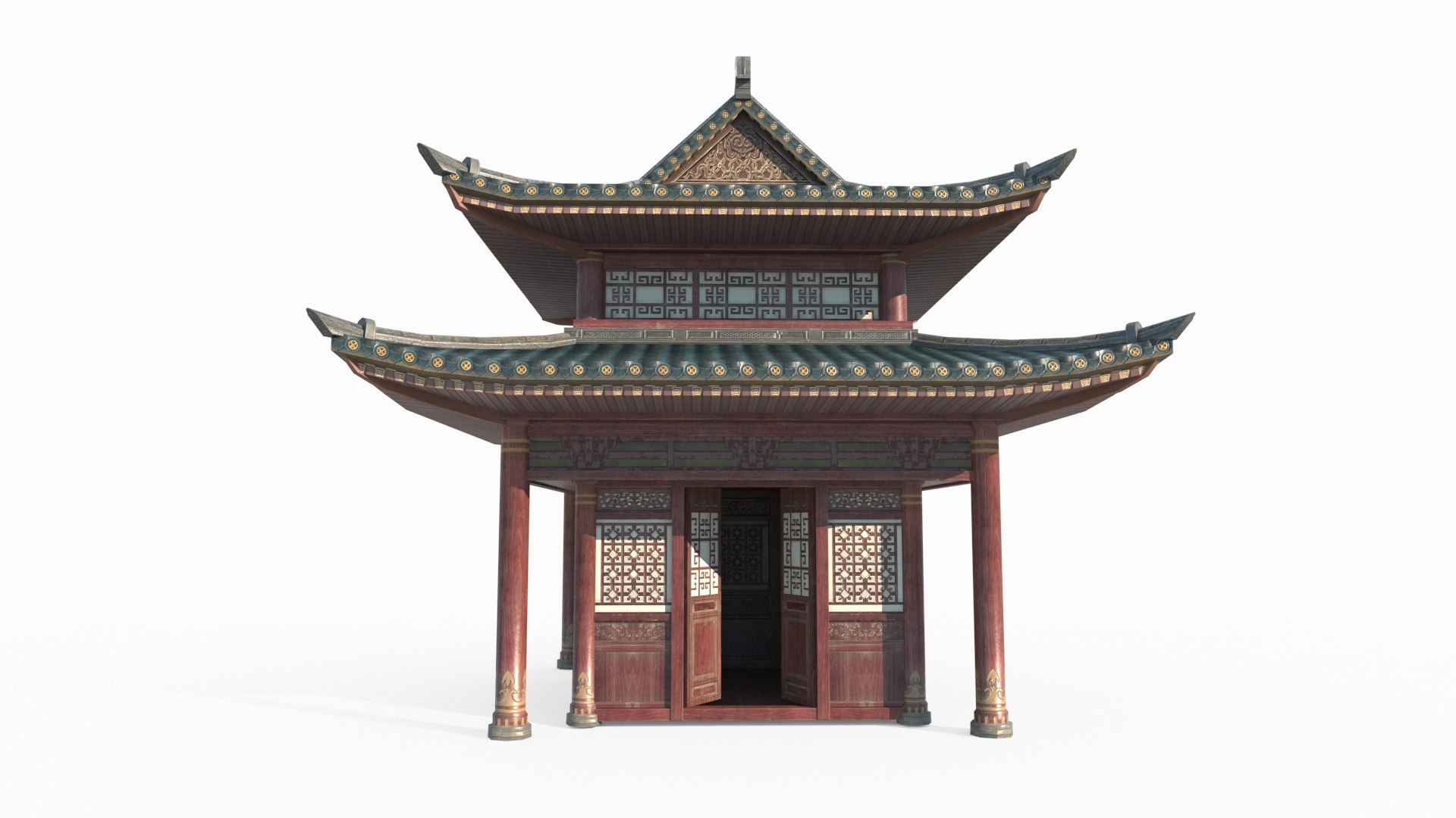 3D Ancient Asian Architecture Tea House Model - TurboSquid 2063514