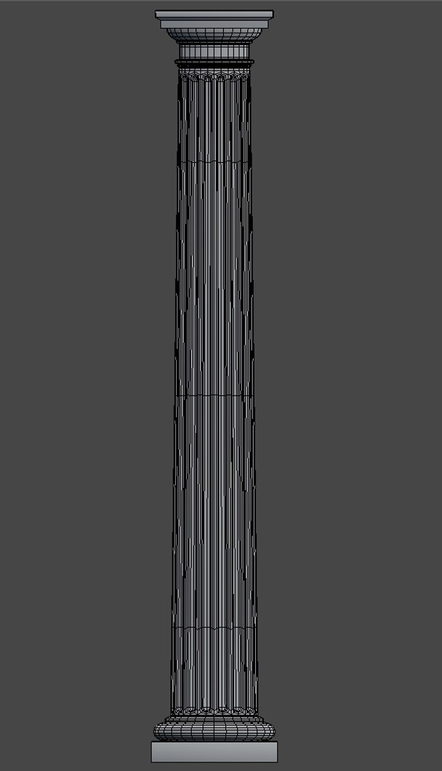 3d Doric Order Column Model
