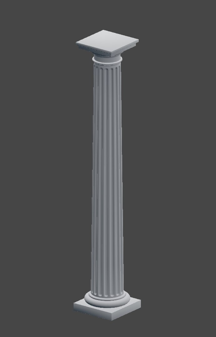 3d Doric Order Column Model