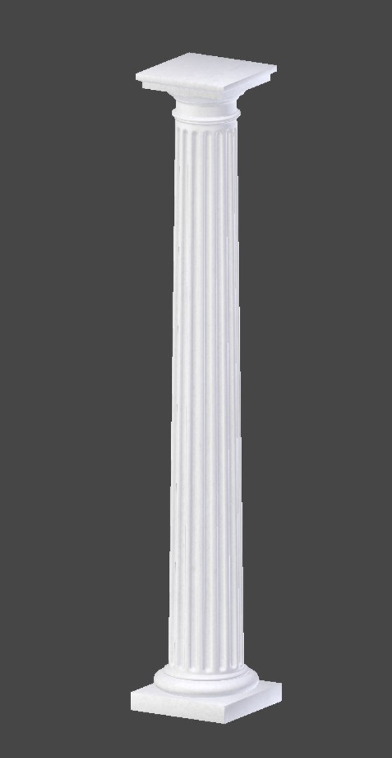 3d Doric Order Column Model