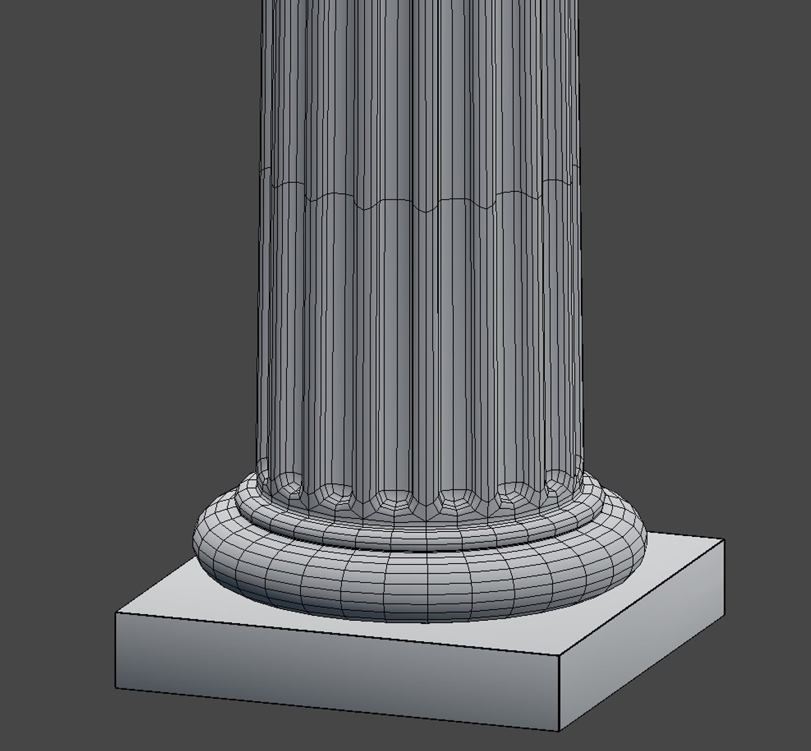 3d Doric Order Column Model