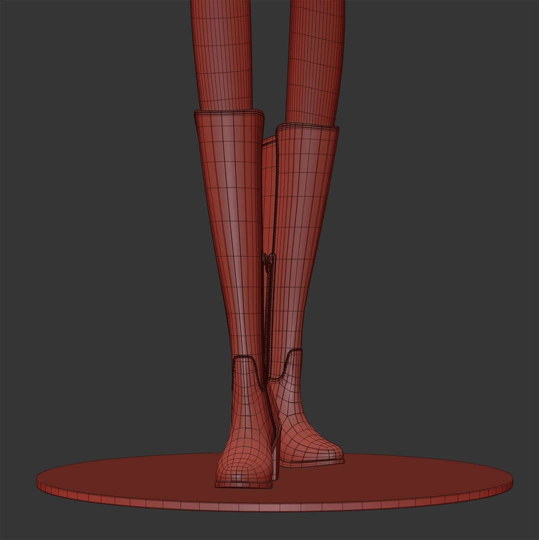 Campbell Black Suede Boots Model - TurboSquid 1752762