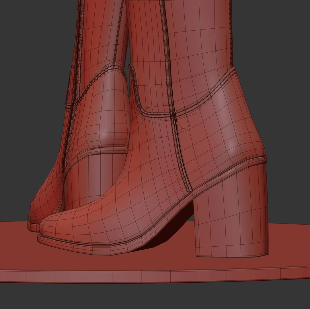 Campbell Black Suede Boots Model - TurboSquid 1752762