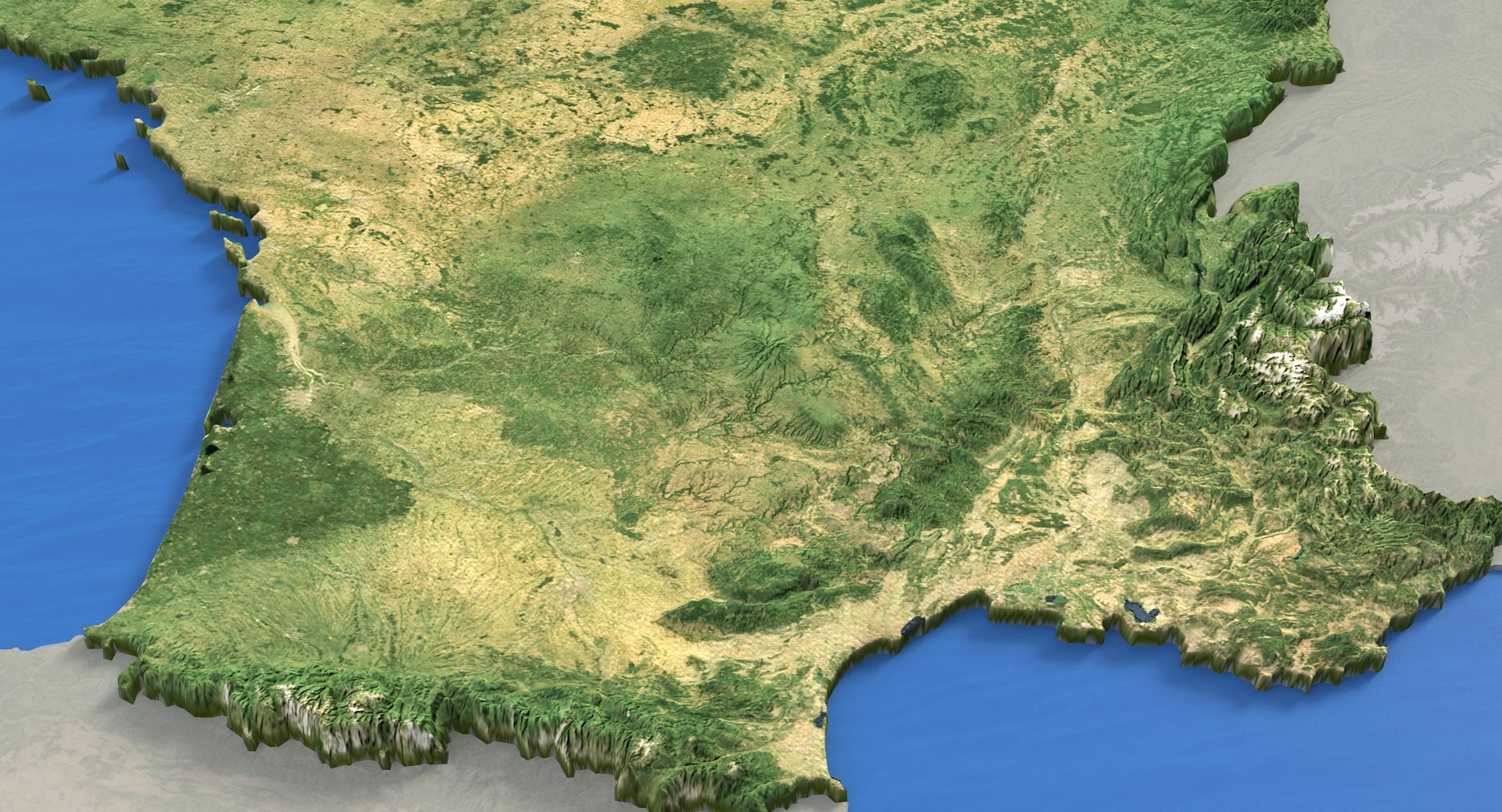 France Topographic Map 3D Model - TurboSquid 2332497