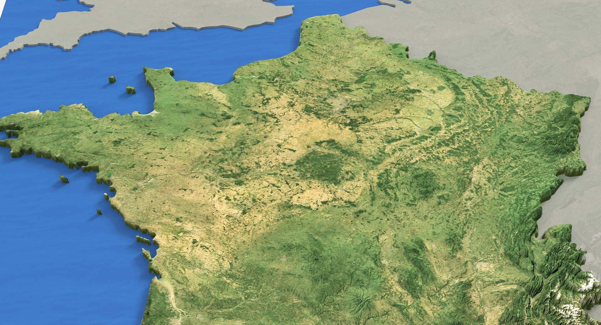 France Topographic Map 3D Model - TurboSquid 2332497