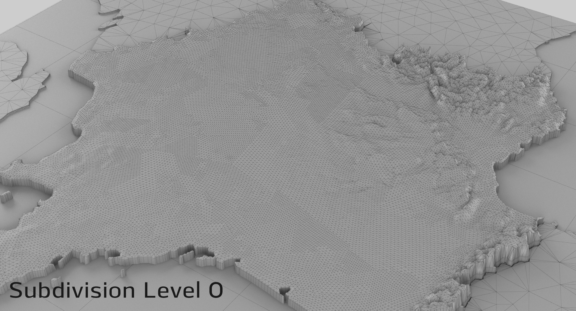 France Topographic Map 3D Model - TurboSquid 2332497