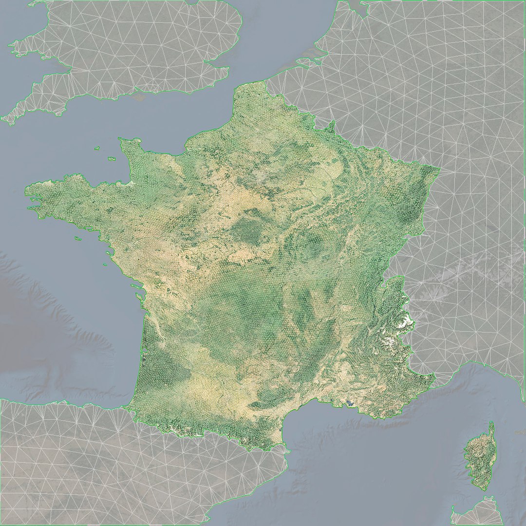 France Topographic Map 3D Model - TurboSquid 2332497
