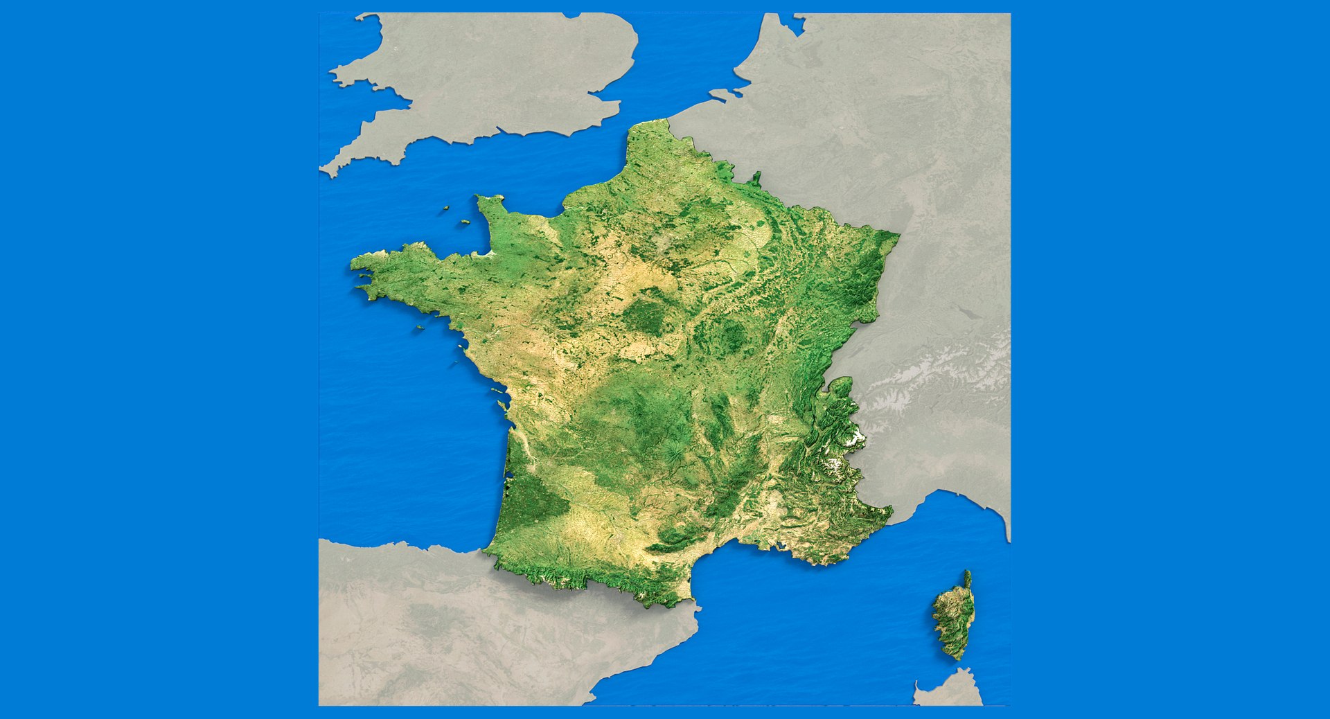 France Topographic Map 3D Model - TurboSquid 2332497