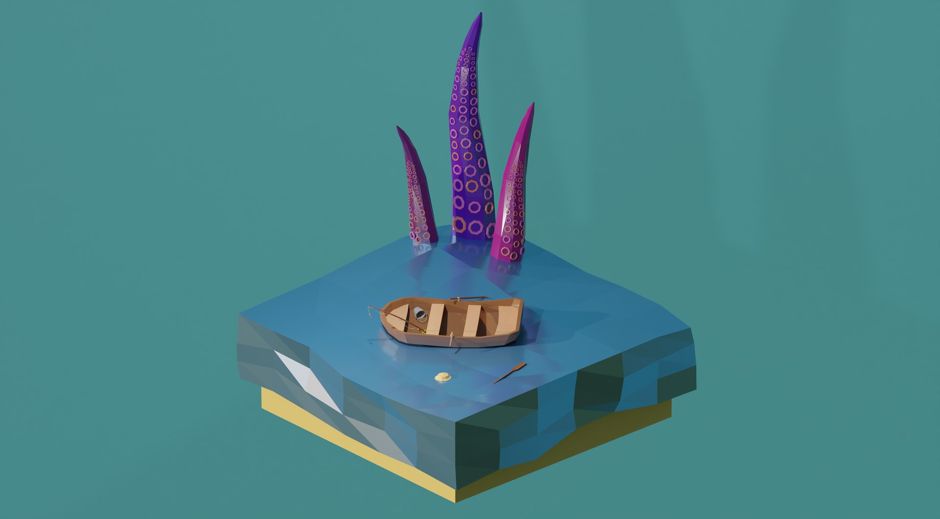 3D Mini Landscape - Ocean Model - TurboSquid 1970200