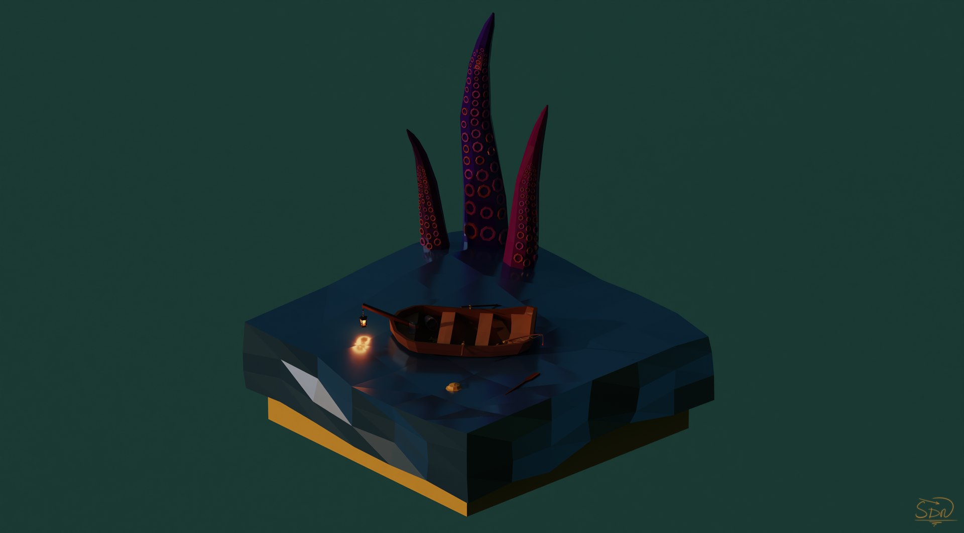 3D Mini Landscape - Ocean Model - TurboSquid 1970200