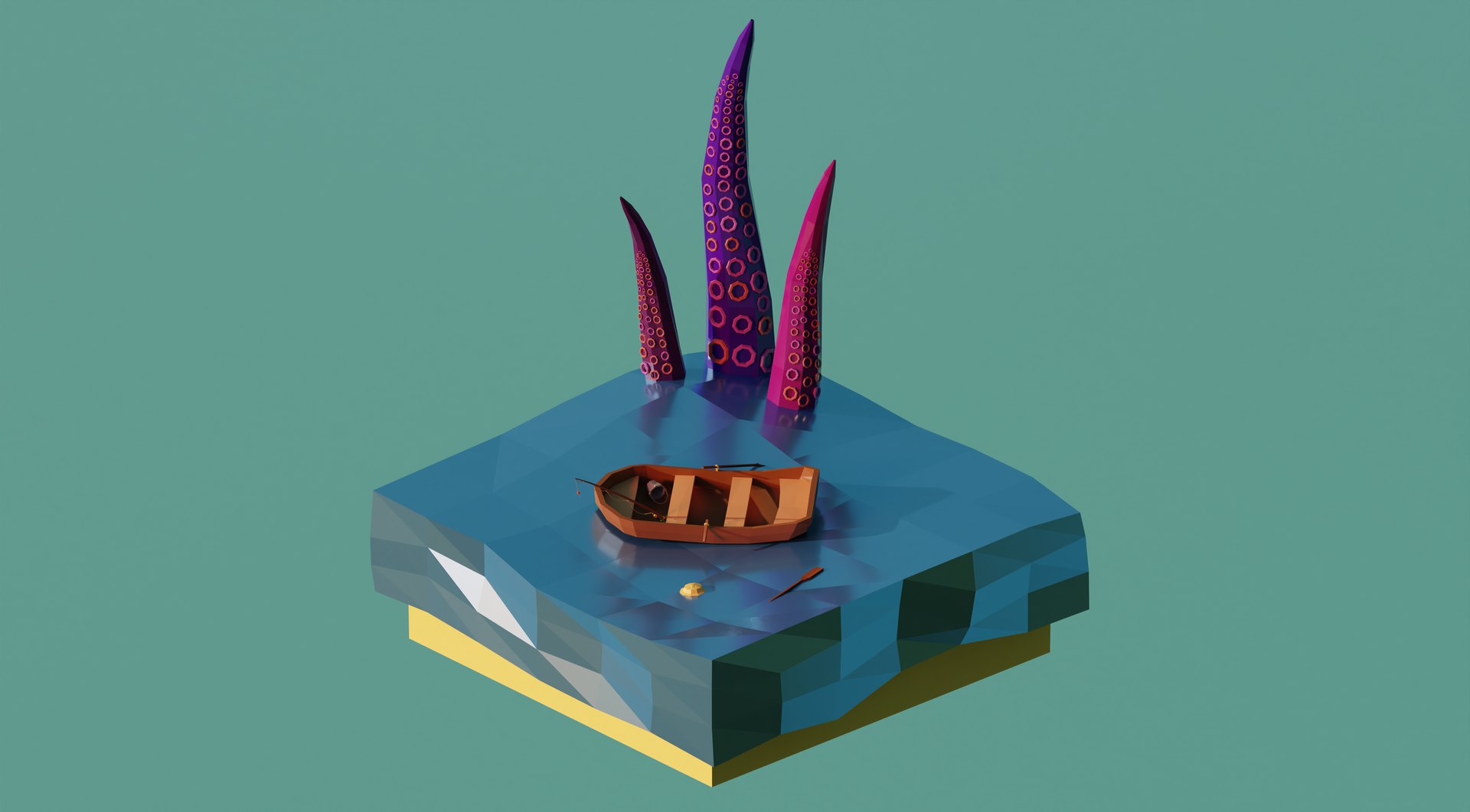 3D Mini Landscape - Ocean Model - TurboSquid 1970200