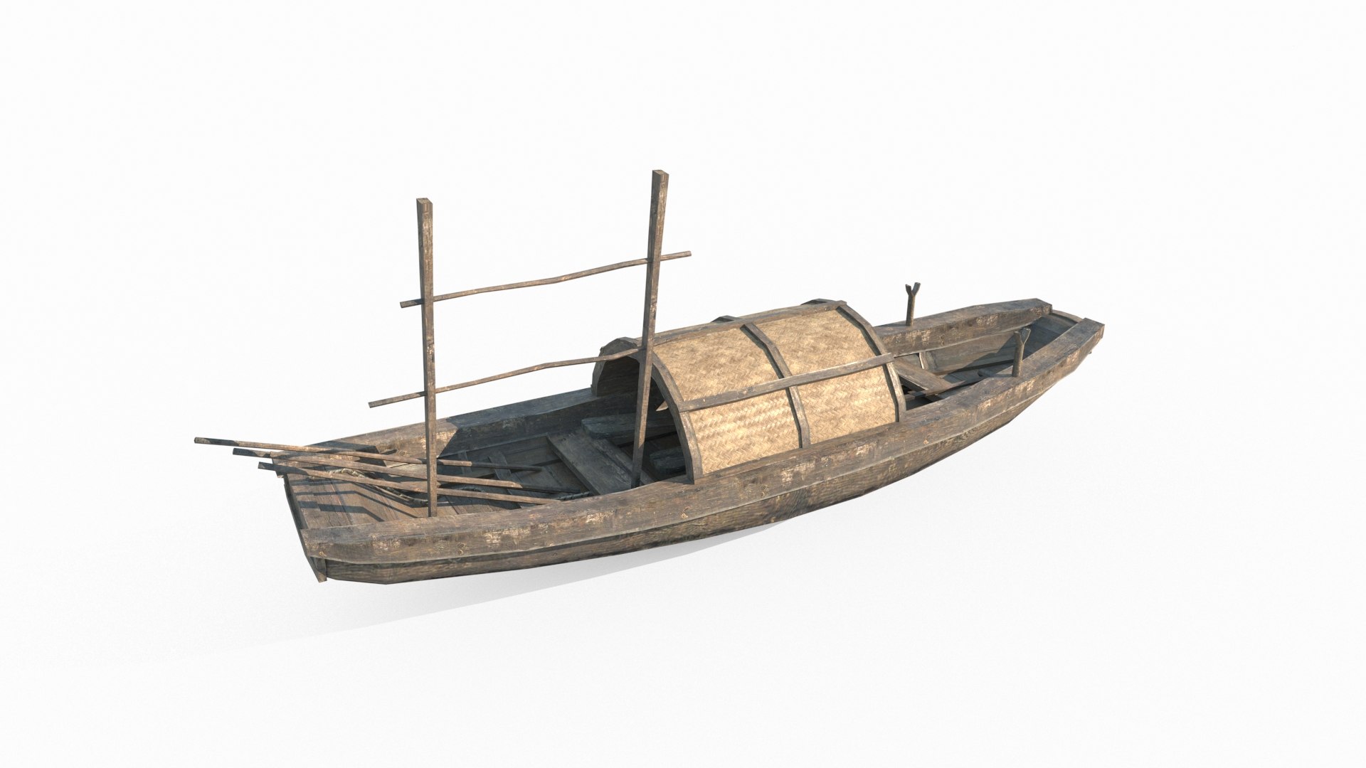 Ancient Wooden Boats Model - TurboSquid 2065015