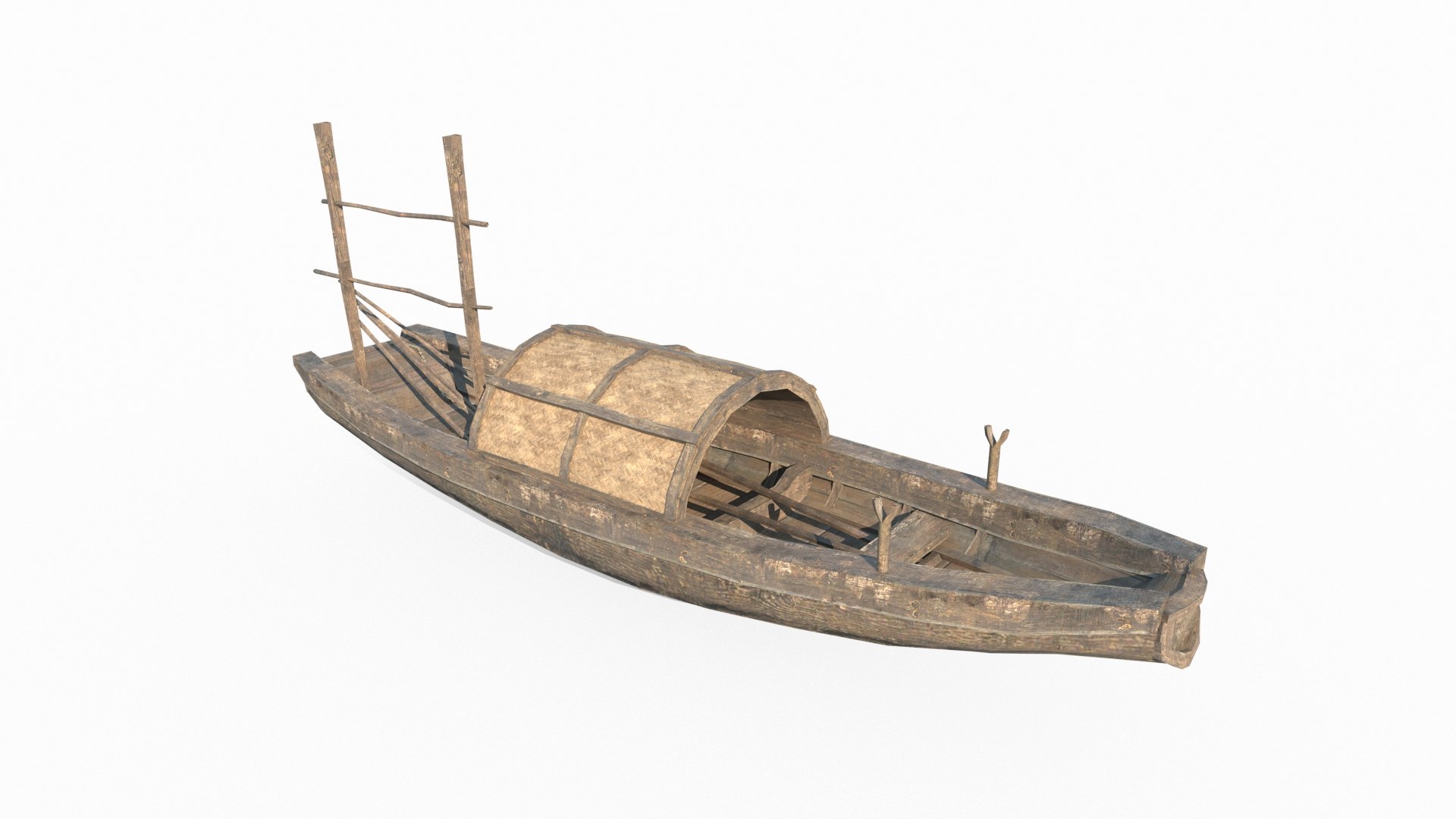 Ancient Wooden Boats Model - TurboSquid 2065015