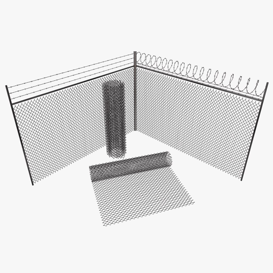 3D Model Barbed Wire Fence - TurboSquid 2028787