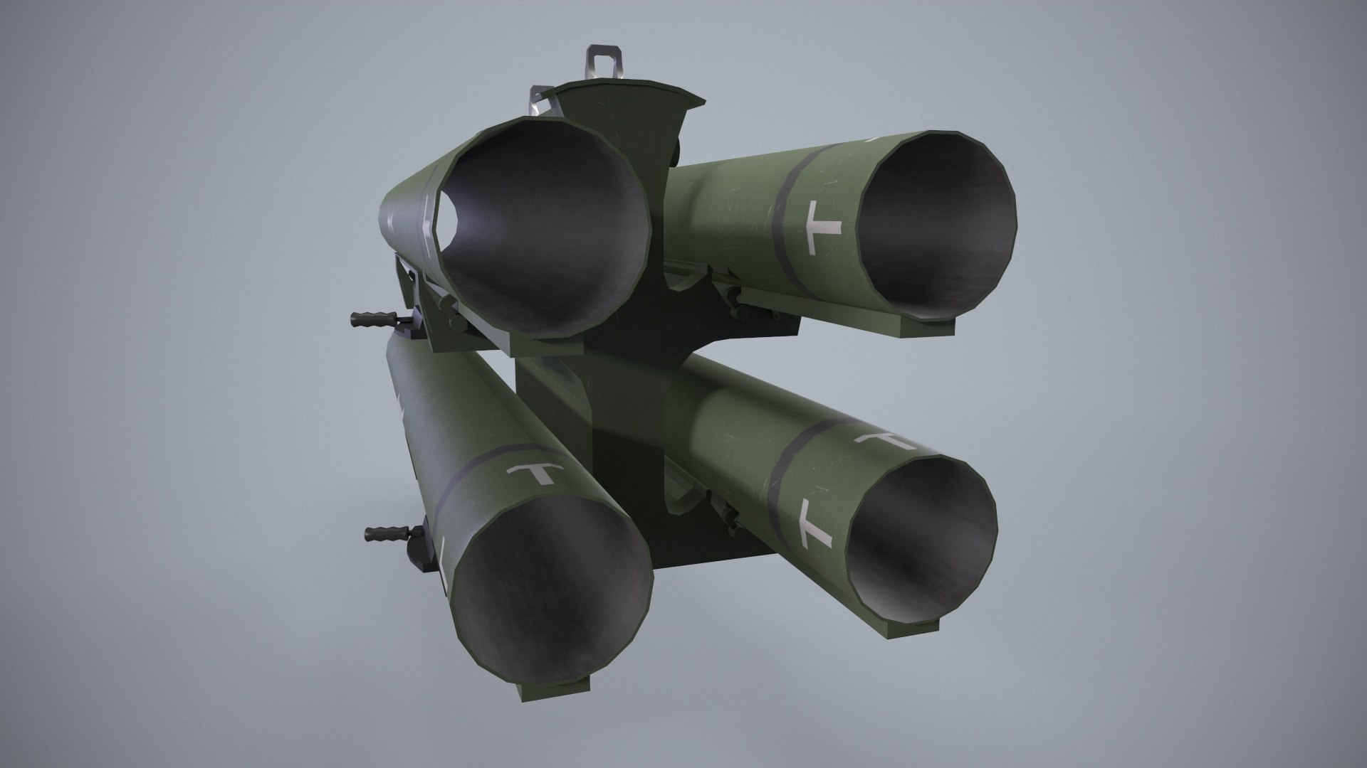 3D Launcher HOT 3 With Missile Model - TurboSquid 2214257