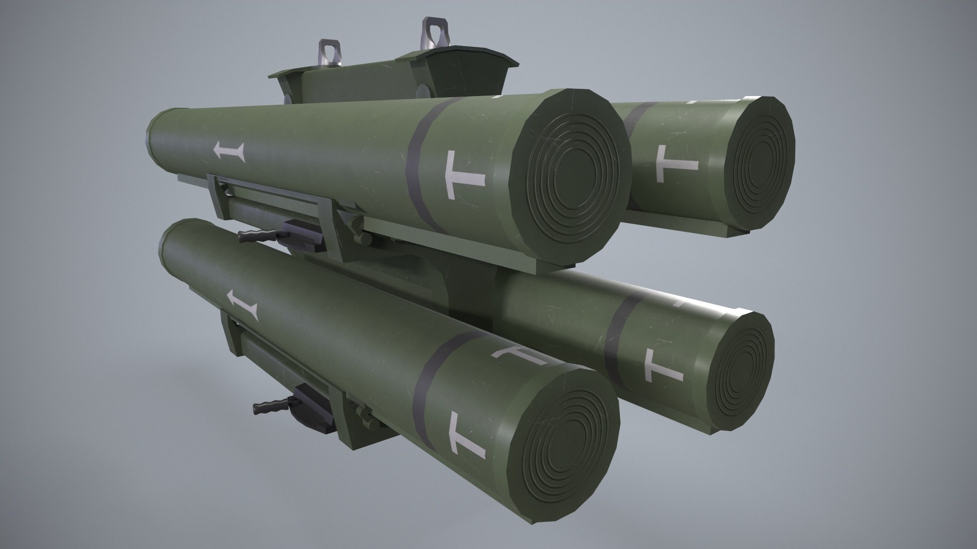 3D Launcher HOT 3 With Missile Model - TurboSquid 2214257