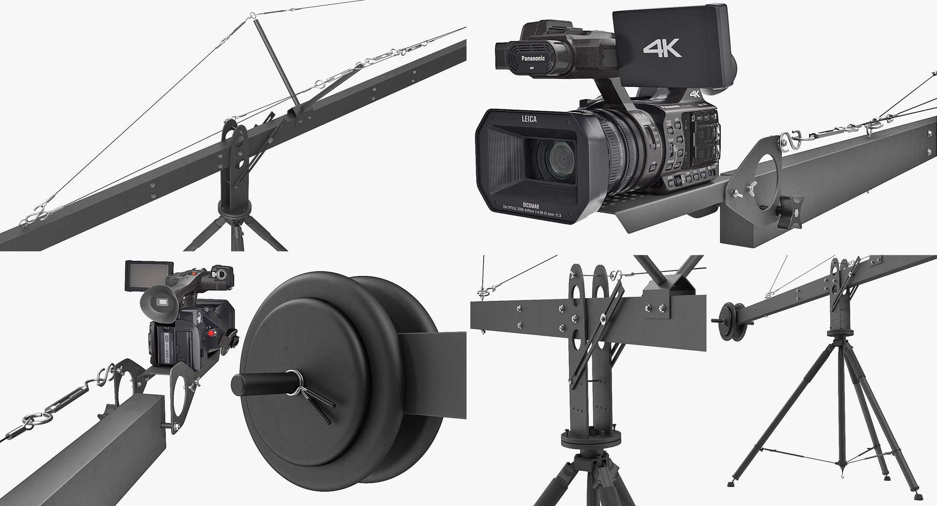 3D Camera Crane Hd Camcorder Model - TurboSquid 1265997