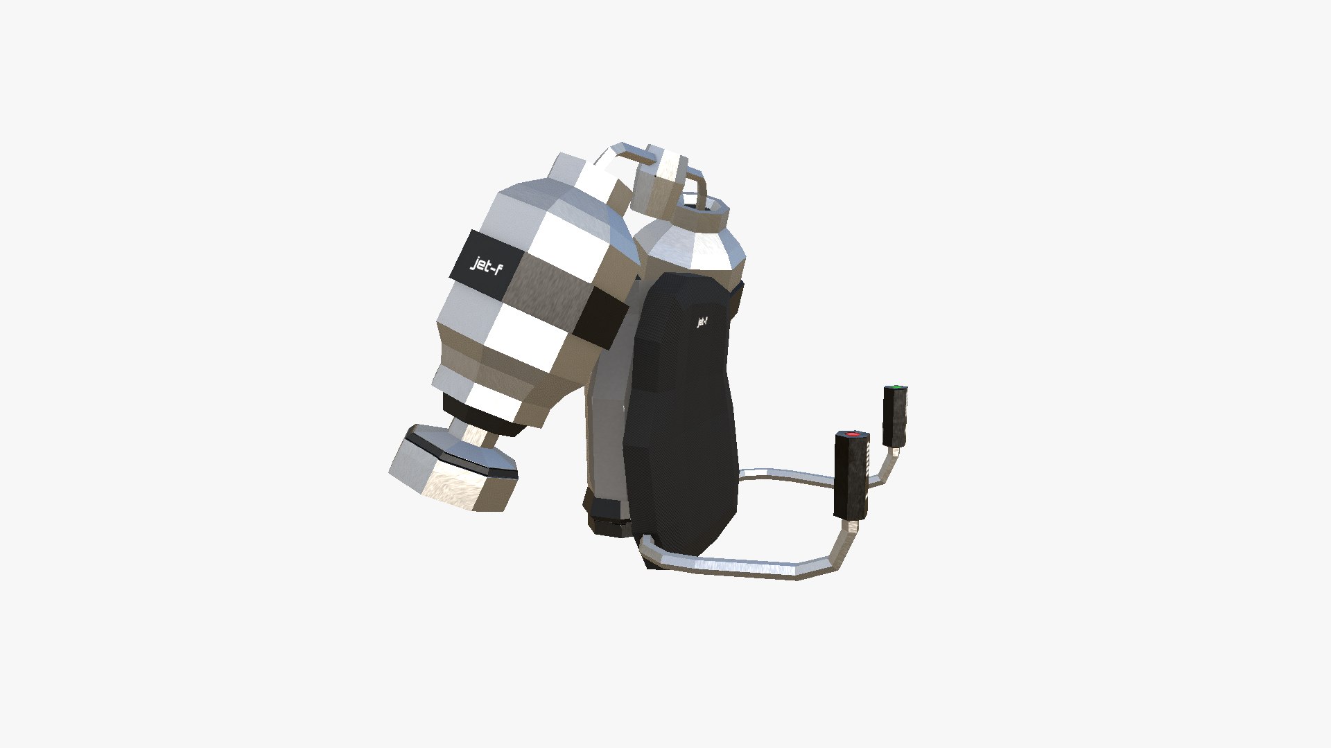 05 Jetpack Low Poly F Collection - SciFi Character Design 3D Model ...