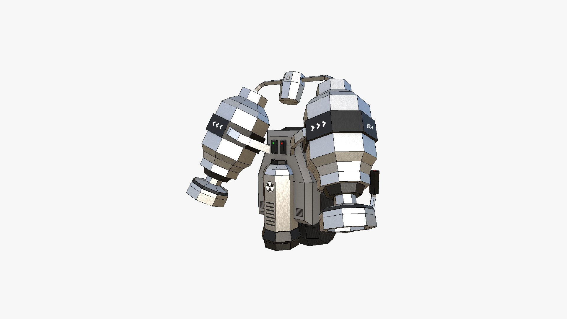 05 Jetpack Low Poly F Collection - SciFi Character Design 3D Model ...