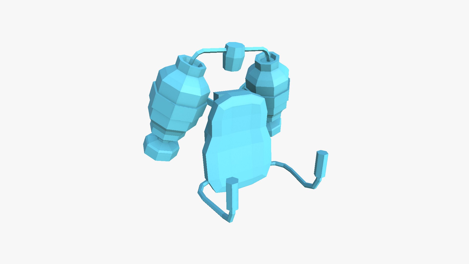 05 Jetpack Low Poly F Collection - SciFi Character Design 3D Model ...