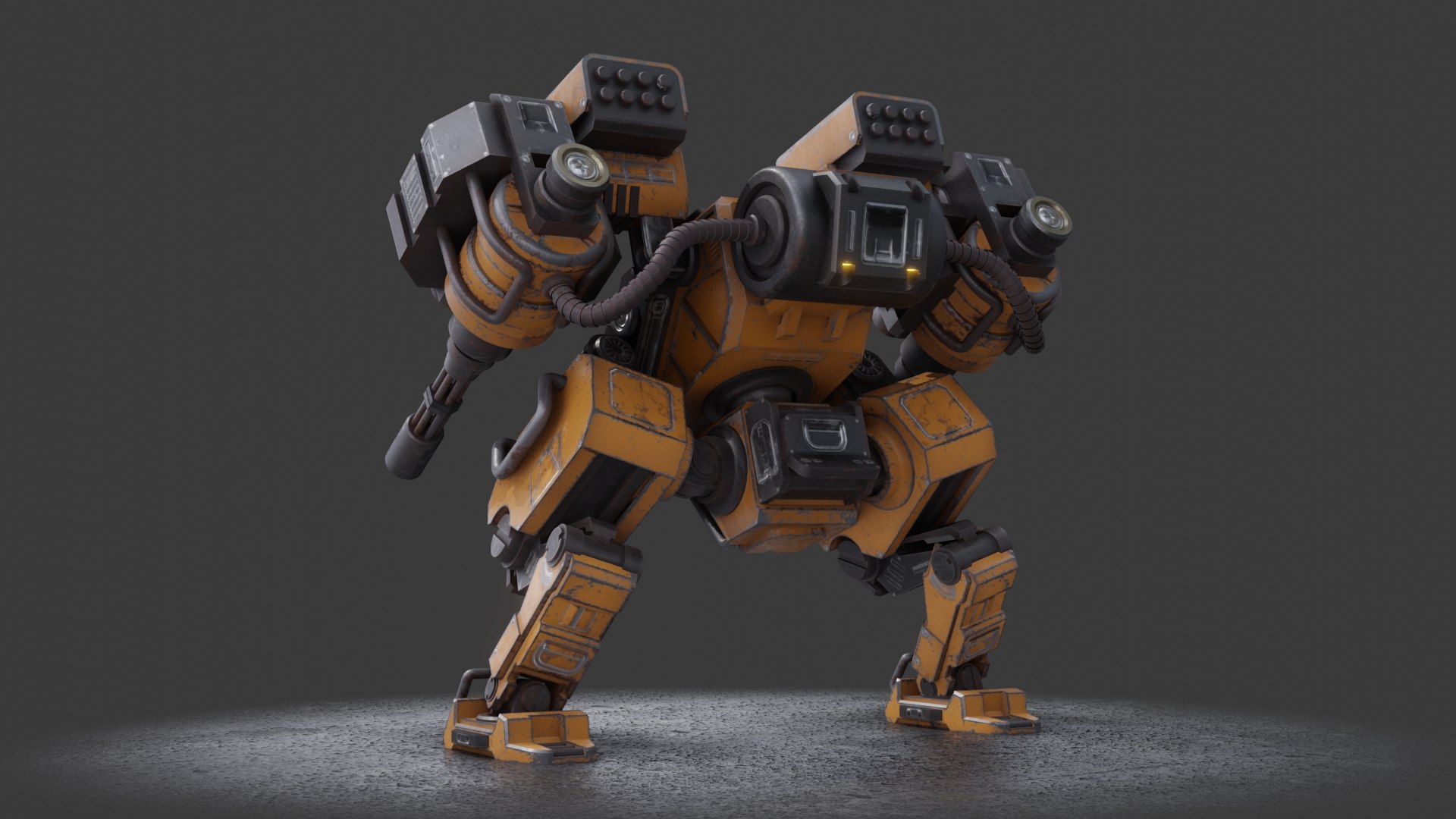 Mech Yellow 3D Model - TurboSquid 1691413
