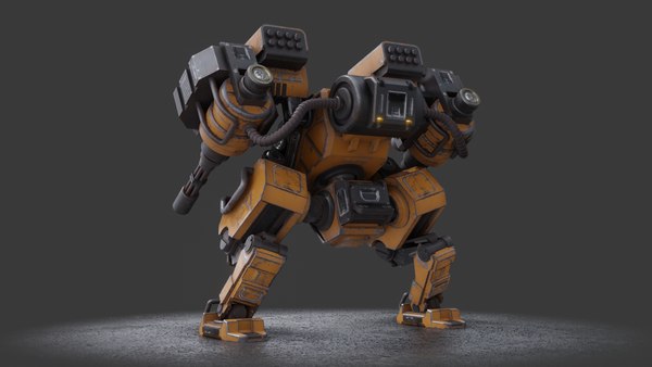 Mech yellow 3D model - TurboSquid 1691413