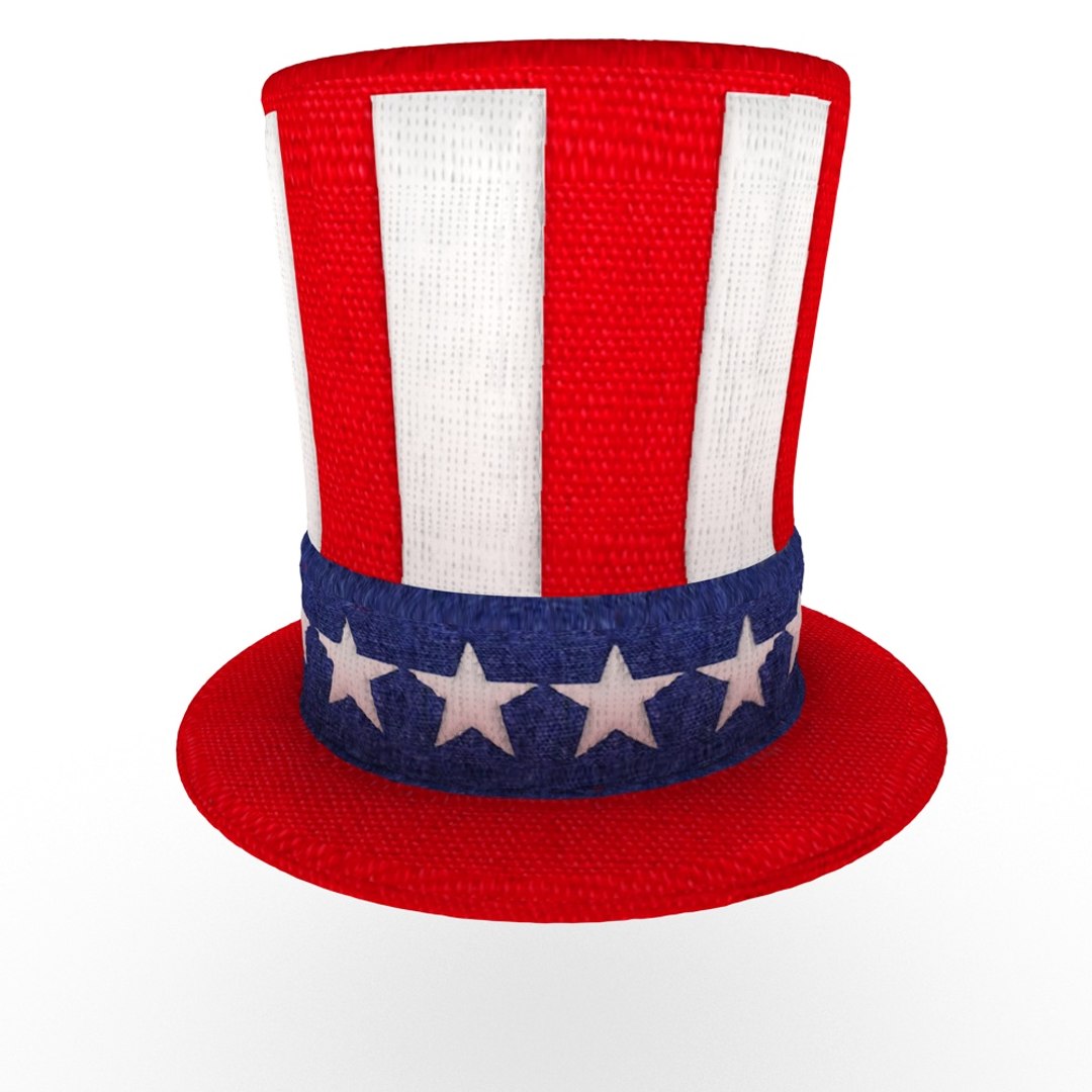 3d Uncle Sam S Hat Model