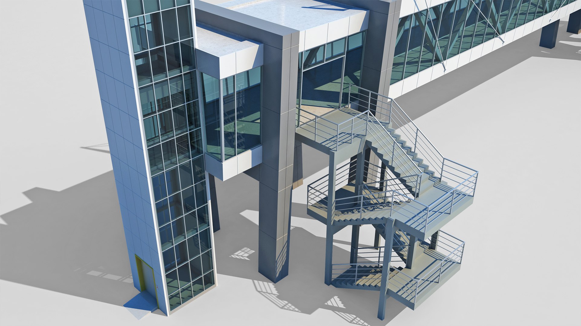 3D Pedestrian Street Bridge Model - TurboSquid 2014261